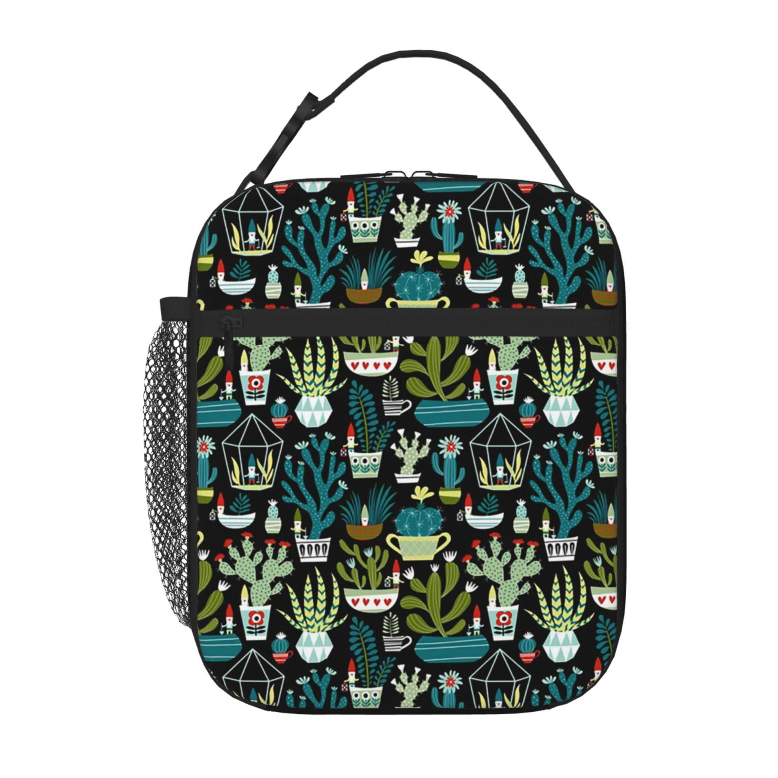 Garden Cacti Insulated Lunch Bag Lunchbox for Women Men, Portable ...