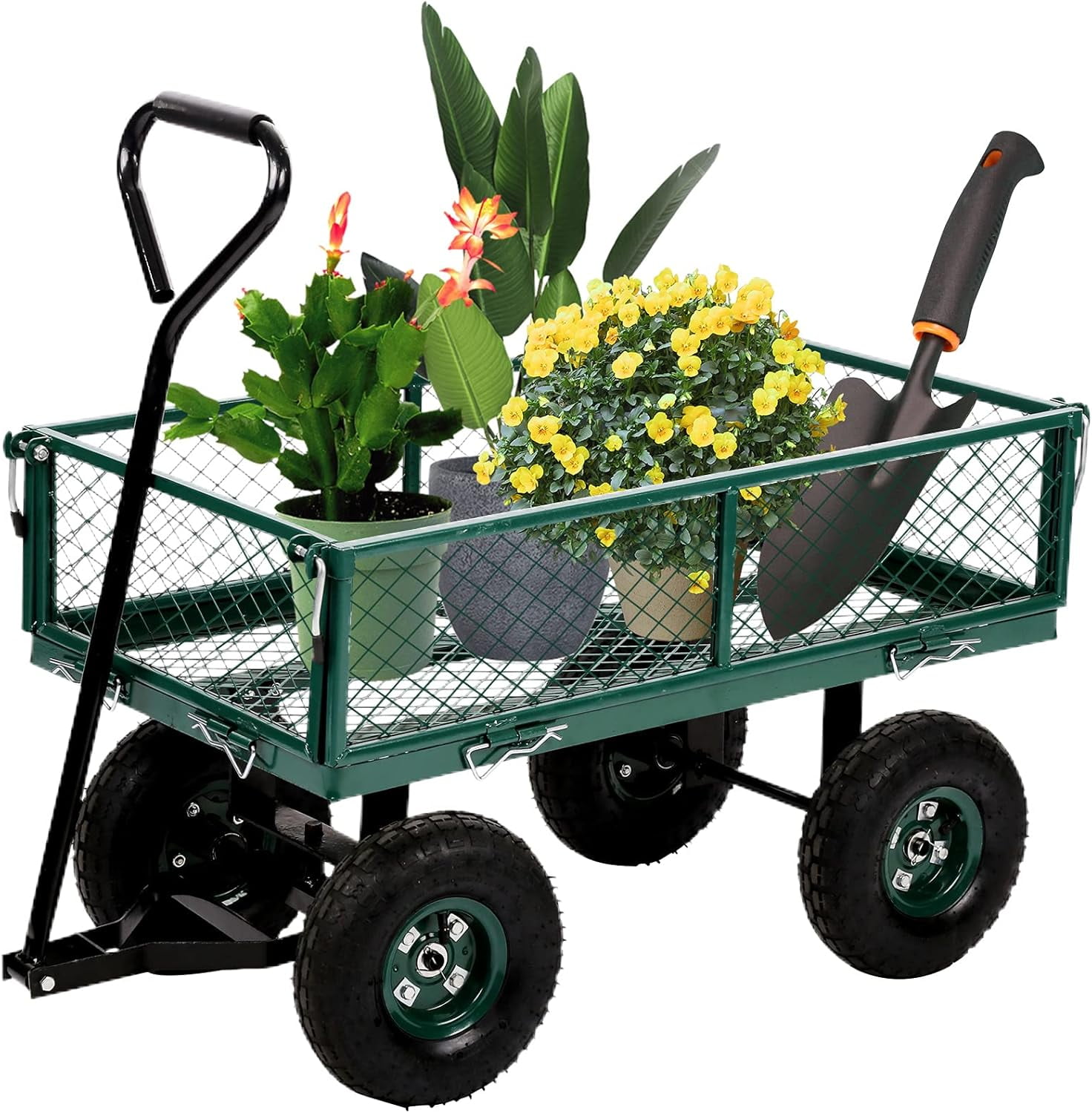 Garden Cart Garden Wagons Carts Heavy Duty Steel Garden Utility Carts ...