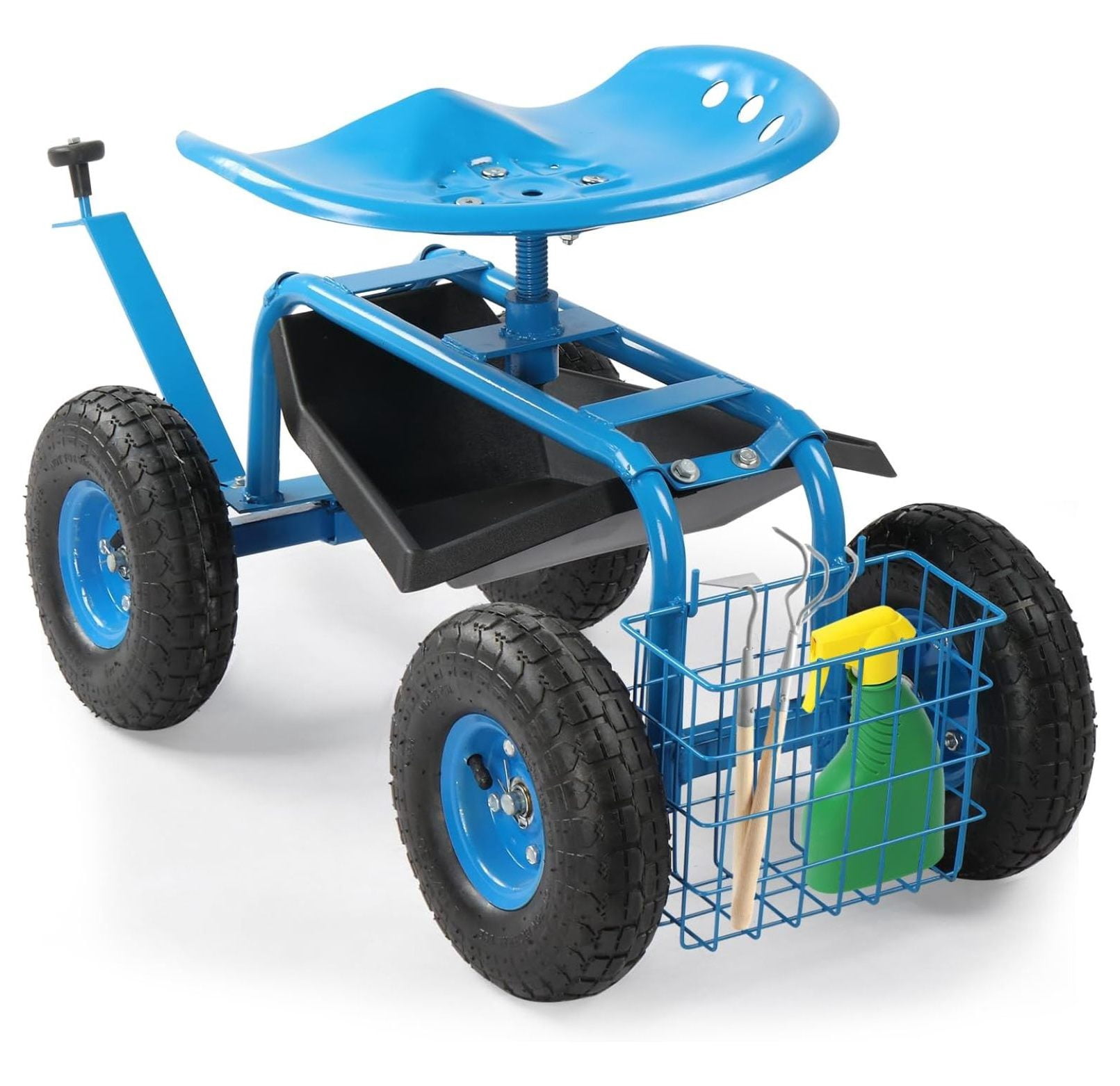 Garden Cart Gardening Workseat w/Wheels, Rolling Work Seat with ...