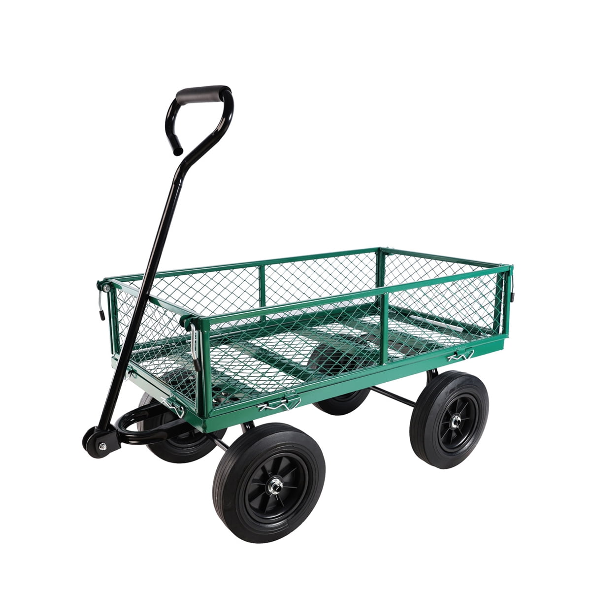 Garden Cart with Removable Sides and Wheels, Heavy Duty 550Lbs Capacity ...