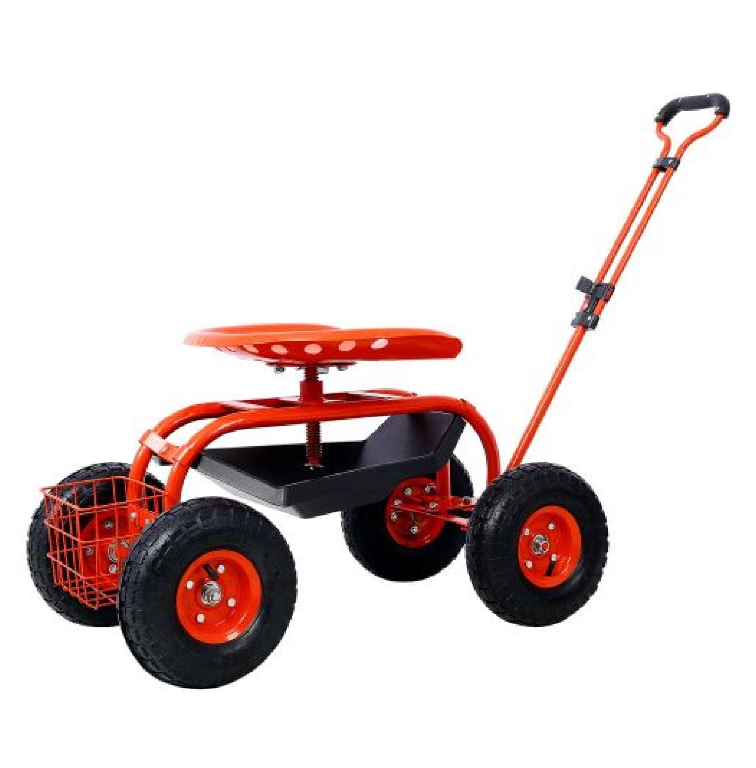 Garden Cart Rolling Scooter, Adjustable Height Heavy Duty Scooter ...