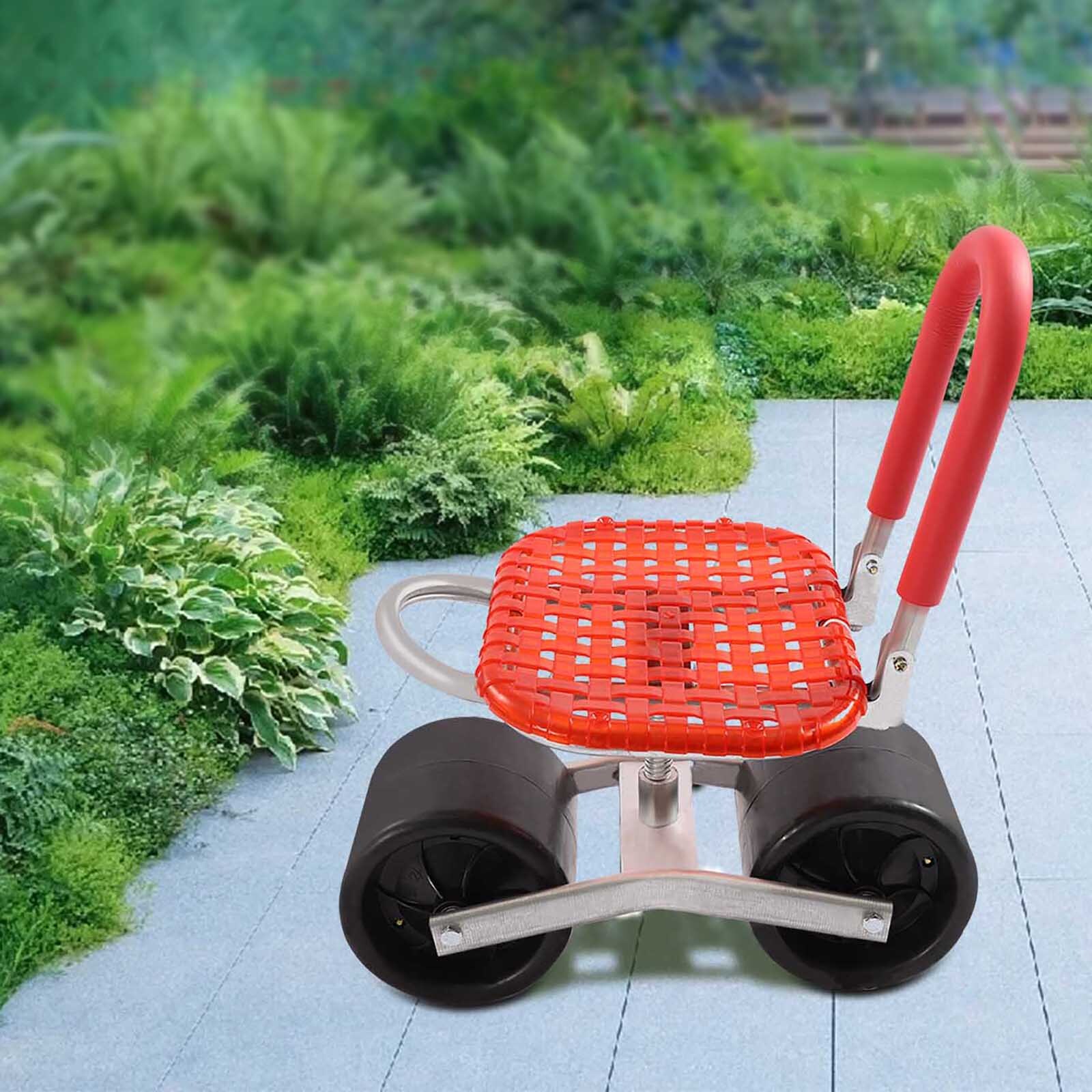 Garden Cart Rolling Work Seat Swivel Weeding Stool For Planting Farming ...