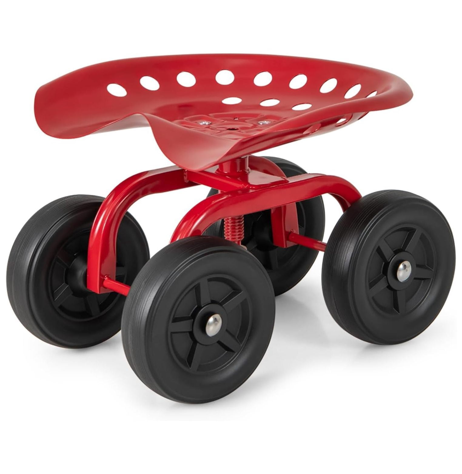 Garden Cart with Seat, Gardening Rolling Stool Scooter with Wheels ...