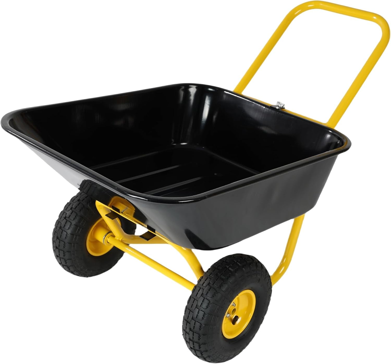 Garden Cart Utility Wagon with 10-Inch Pneumatic Wheels 35L Large Capacity Heavy-Duty Trolley ...