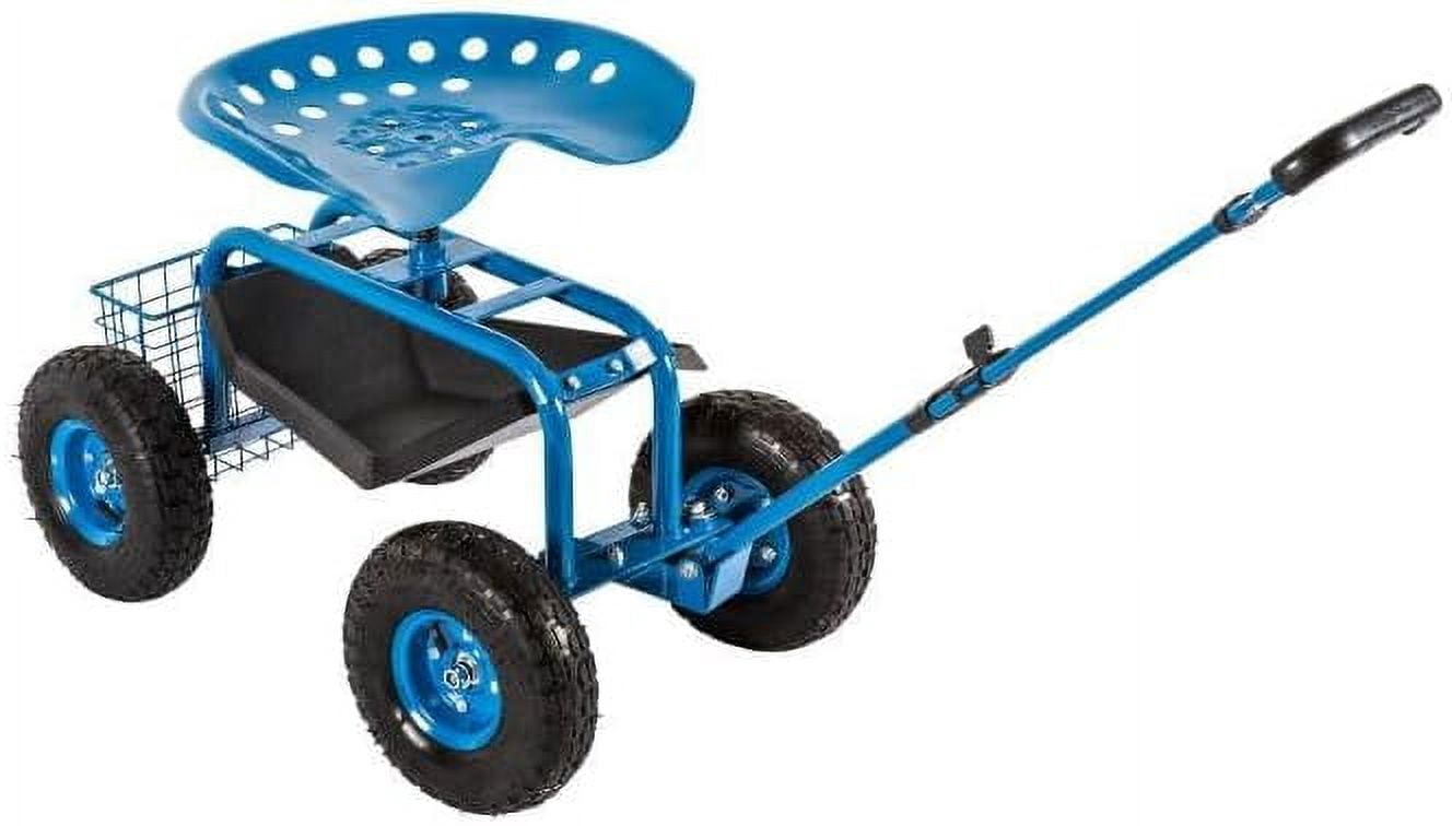 Garden Cart with Seat, Rolling Garden Seat - Garden Seat with Wheels ...
