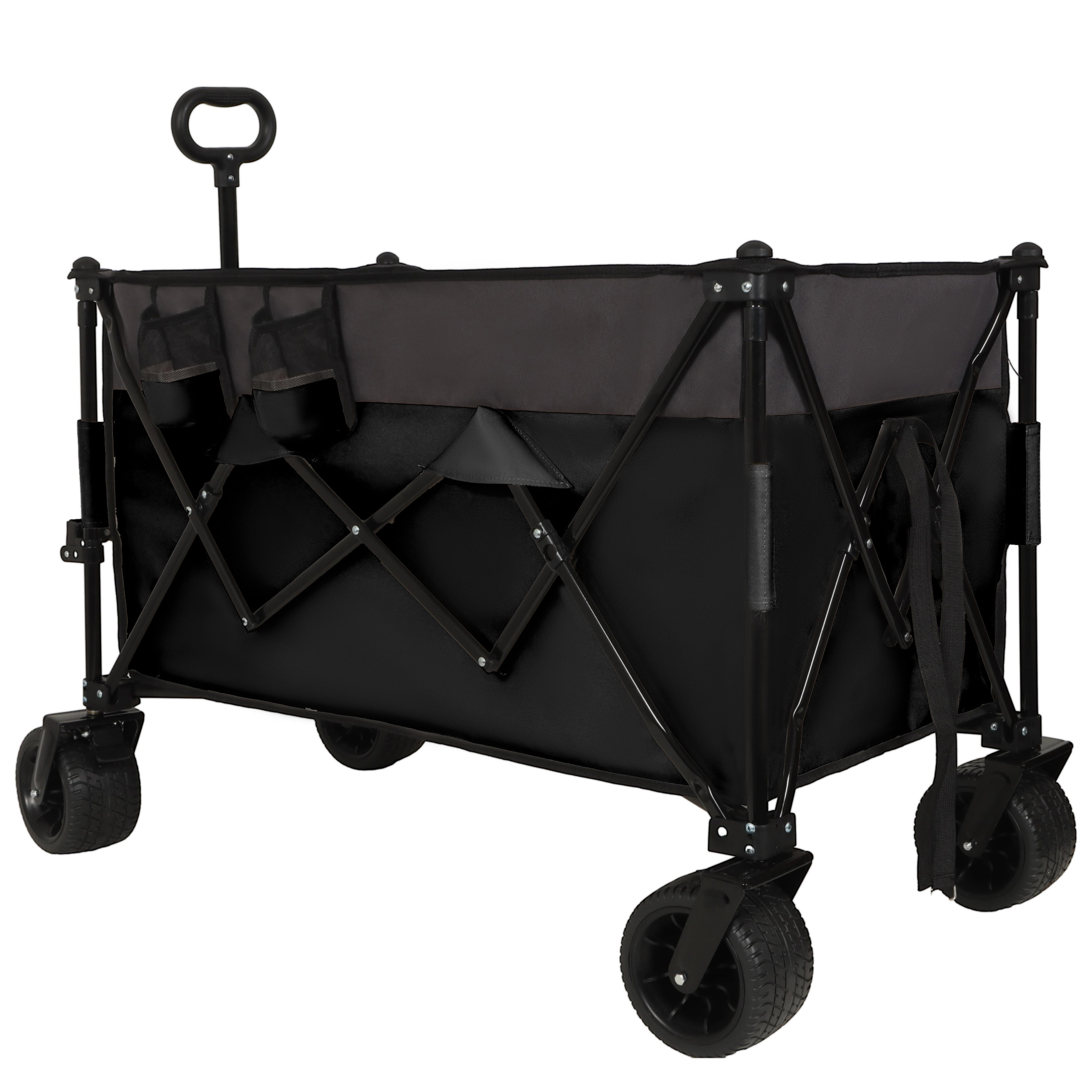Garden Carts 300L Heavy Duty Folding Wagon with 480lbs Capacity, 7"x4 ...