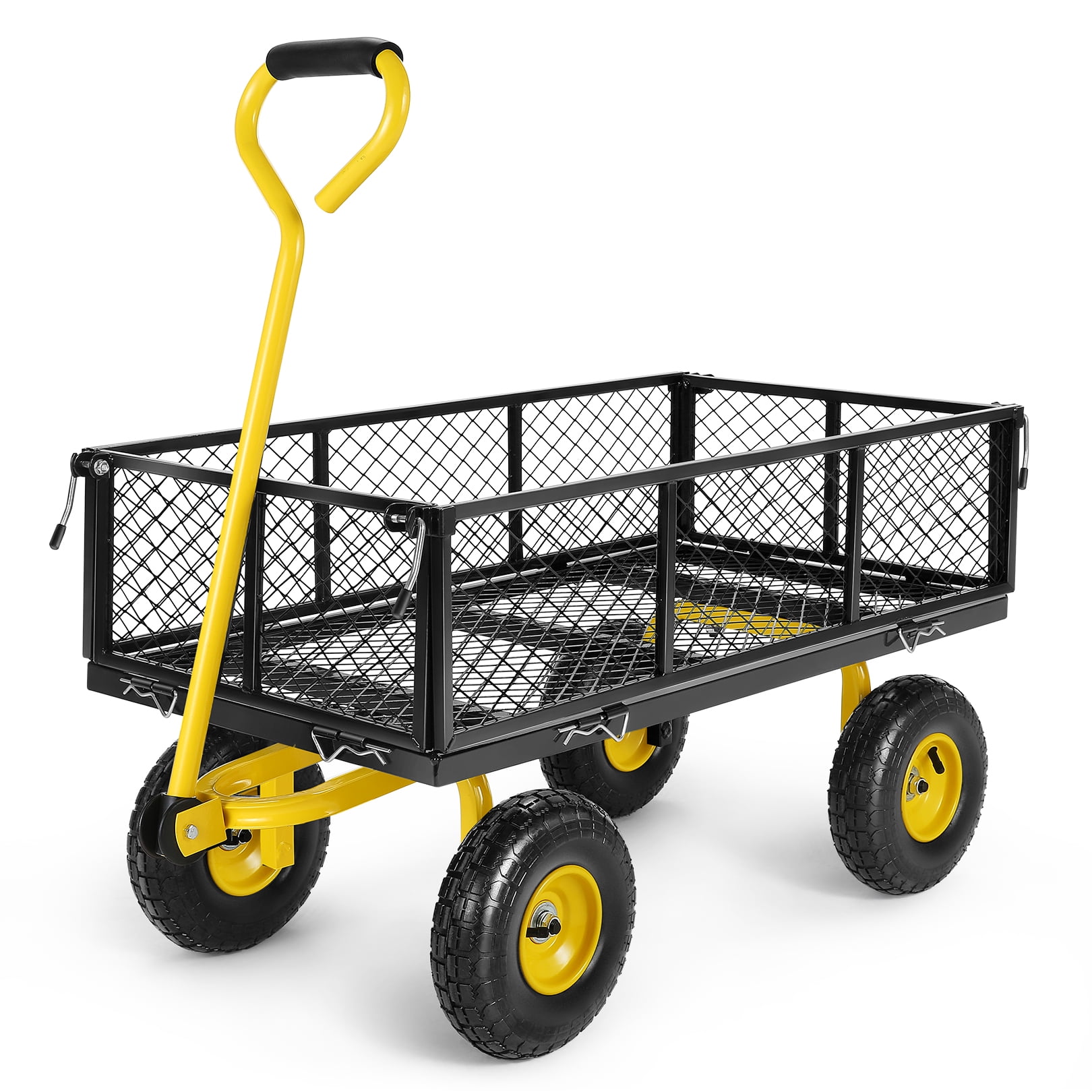 Garden Carts, 680 Pound Steel Garden Cart with Removable Sides ...
