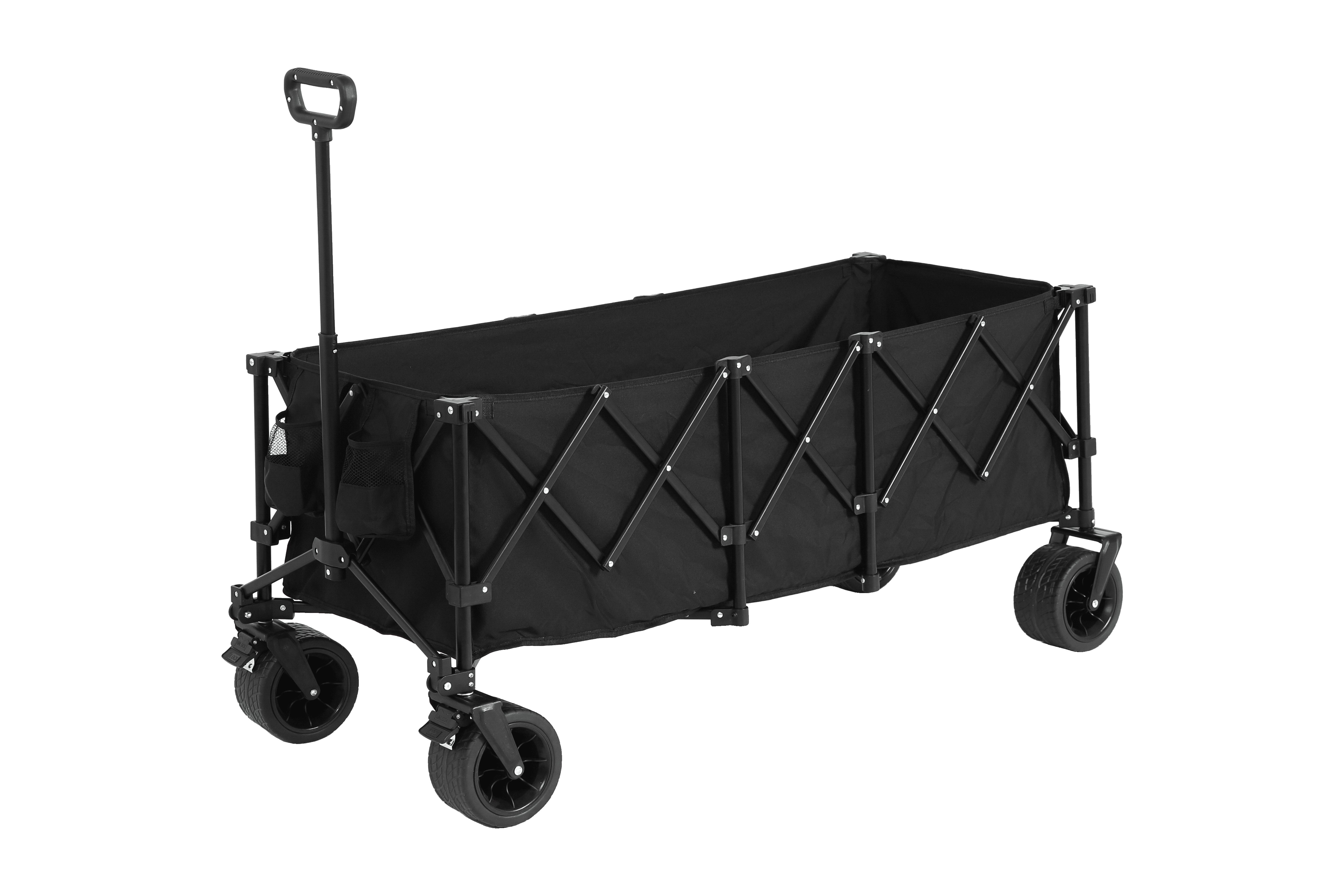 Garden Carts Foldable Extended Wagon with 220lbs Weight Capacity, Heavy ...