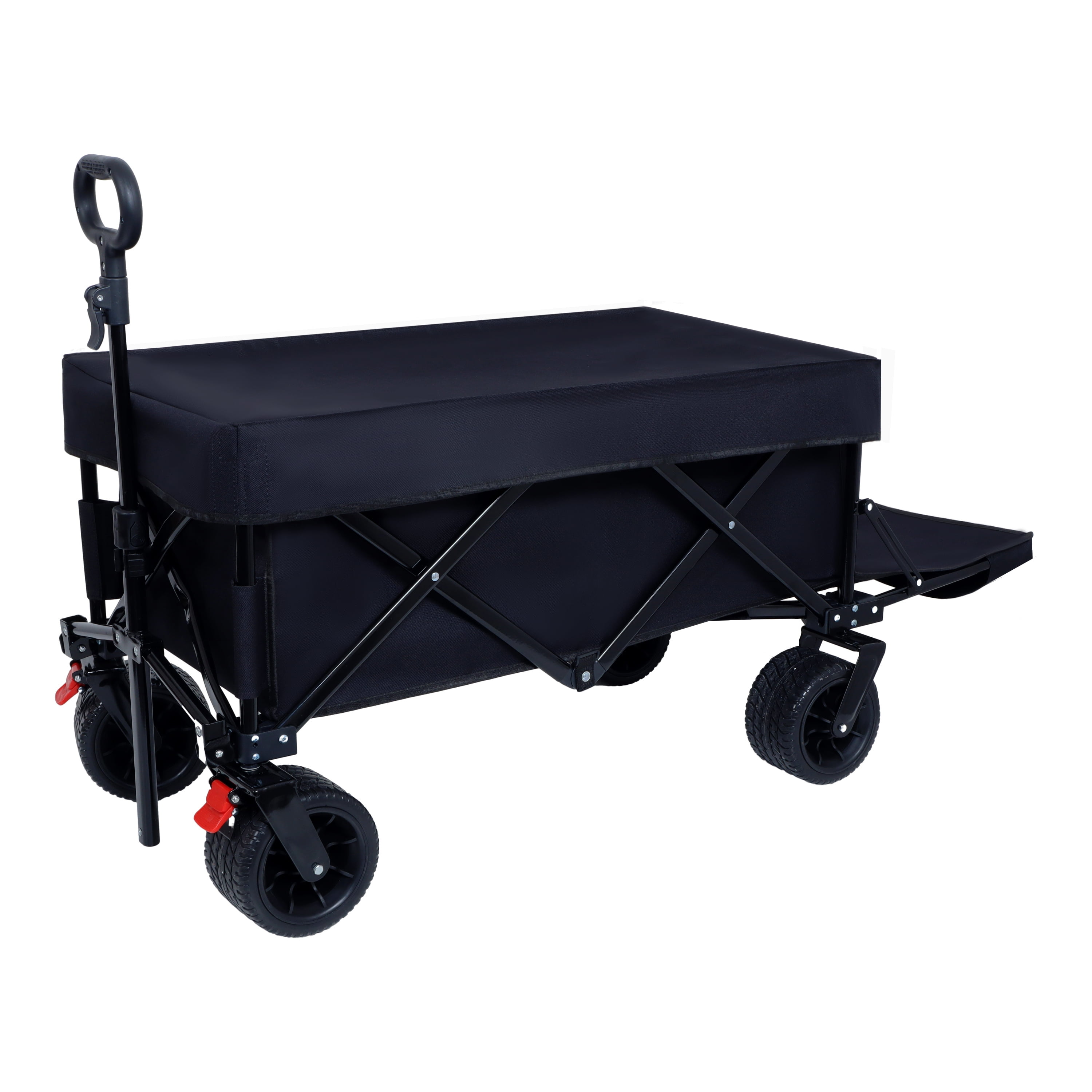 Garden Carts Foldable Wagon with Extended Tailgate, Waterproof ...