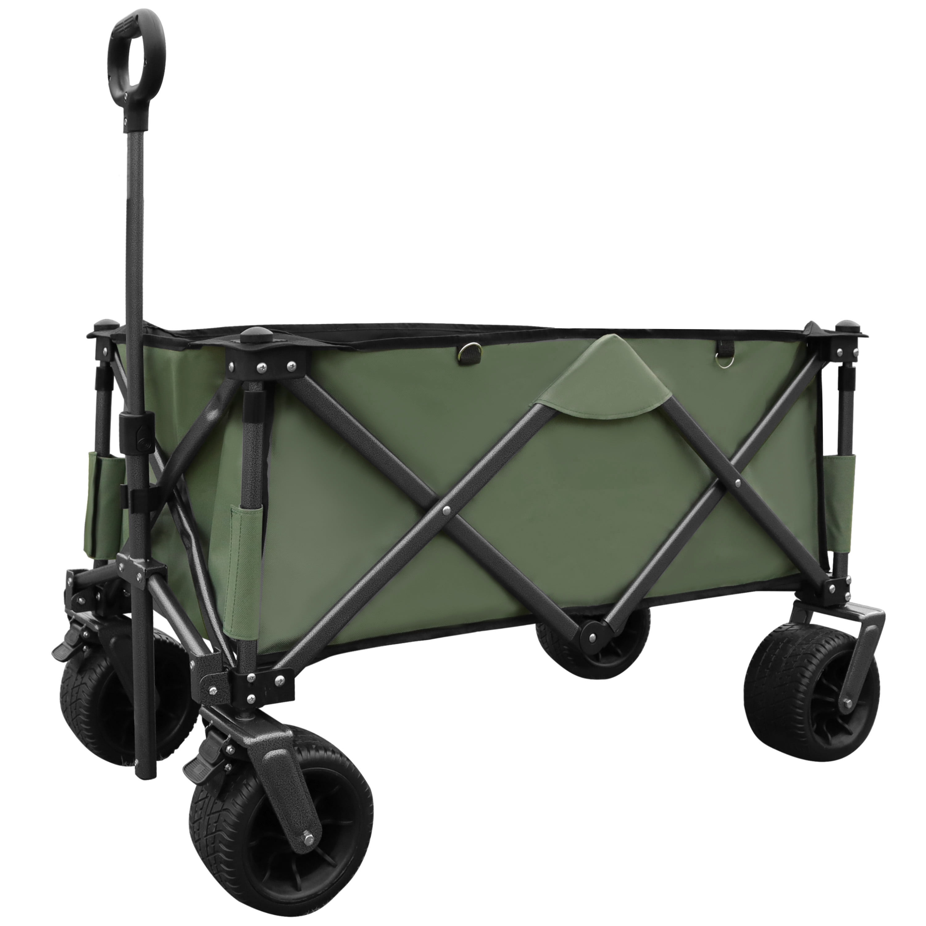 Garden Carts Folding Utility Wagon，300lbs Capacity, Compact Collapsible ...