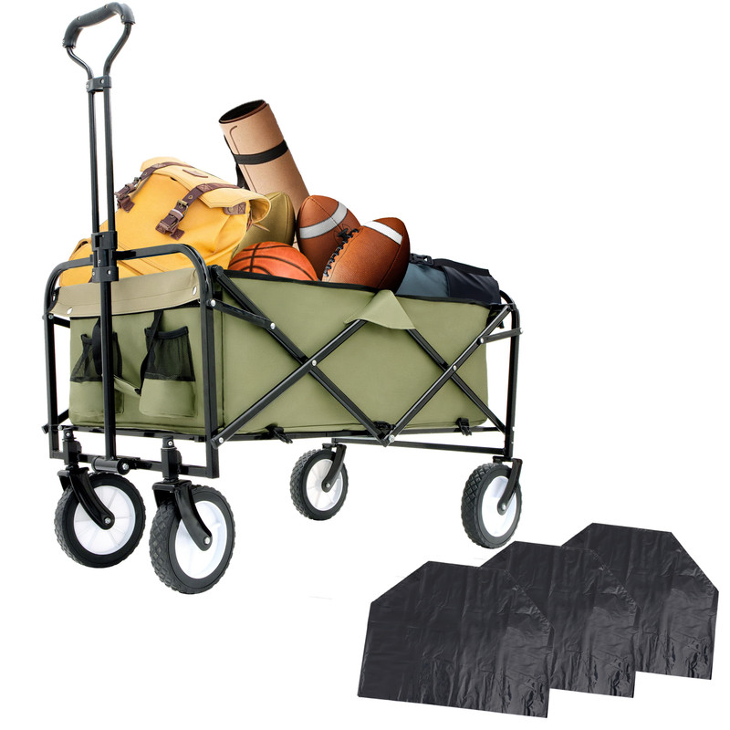 Garden Carts Plastic Liner & Cover Set with Strapping System, Heavy ...