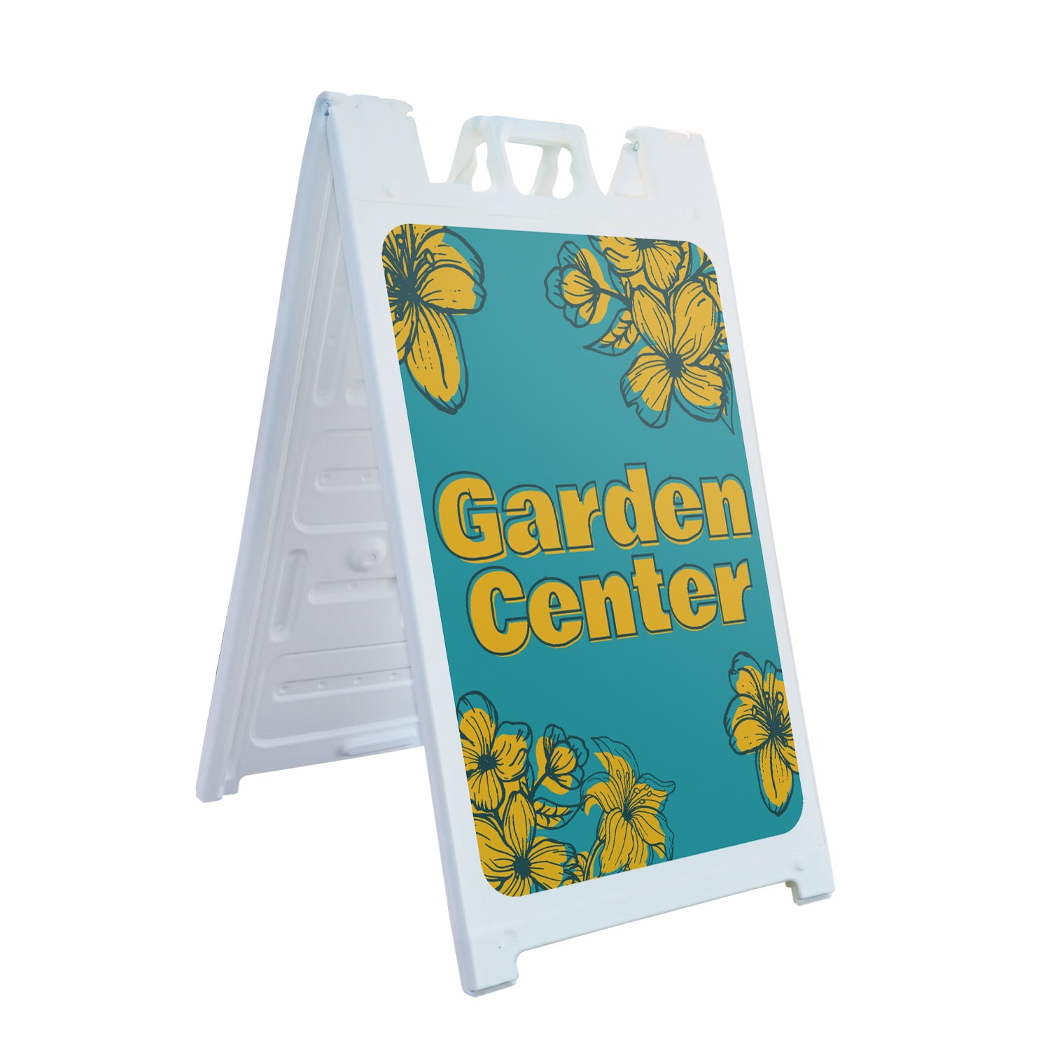 Garden Center 24" x 36" Double Sided A-Frame Sidewalk Sign, Includes 2 ...
