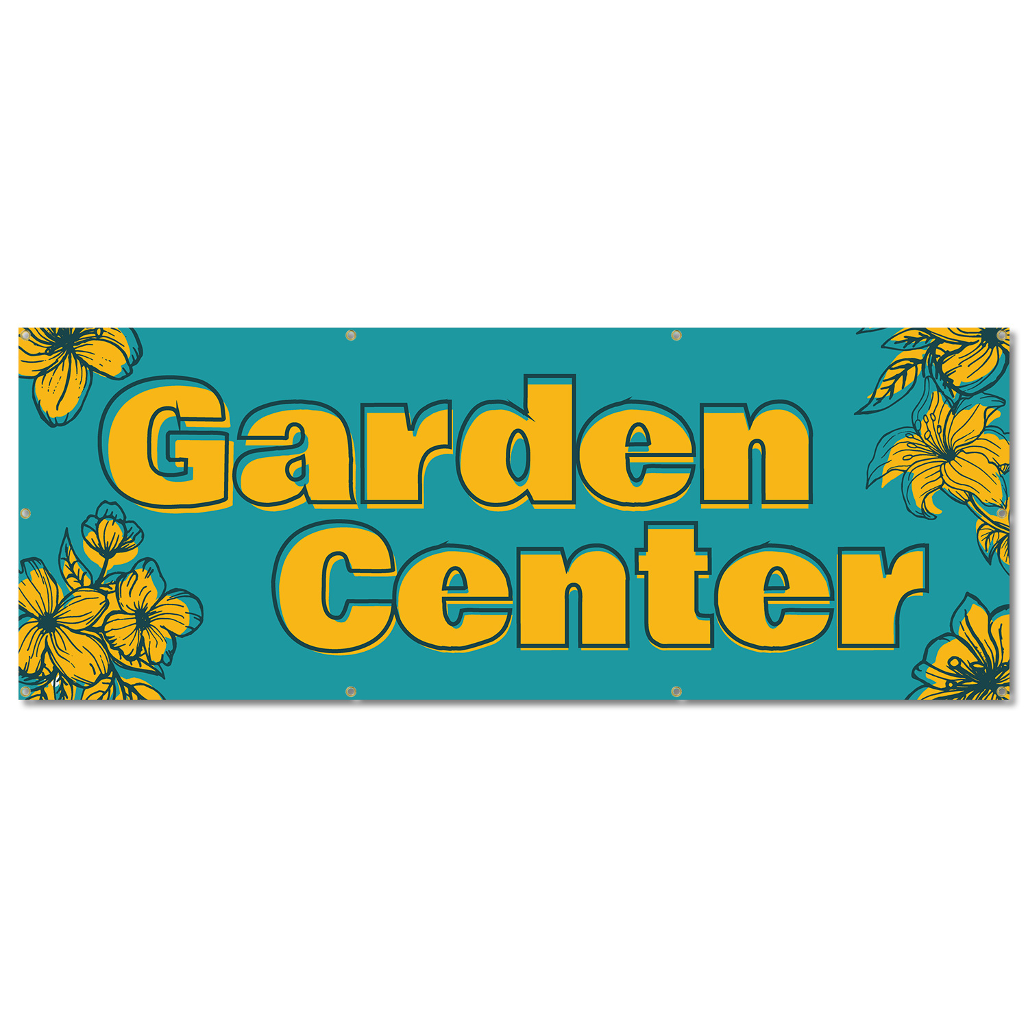 Garden Center | 36" X 96" Banner | Outdoor Vinyl Sign With Grommets ...