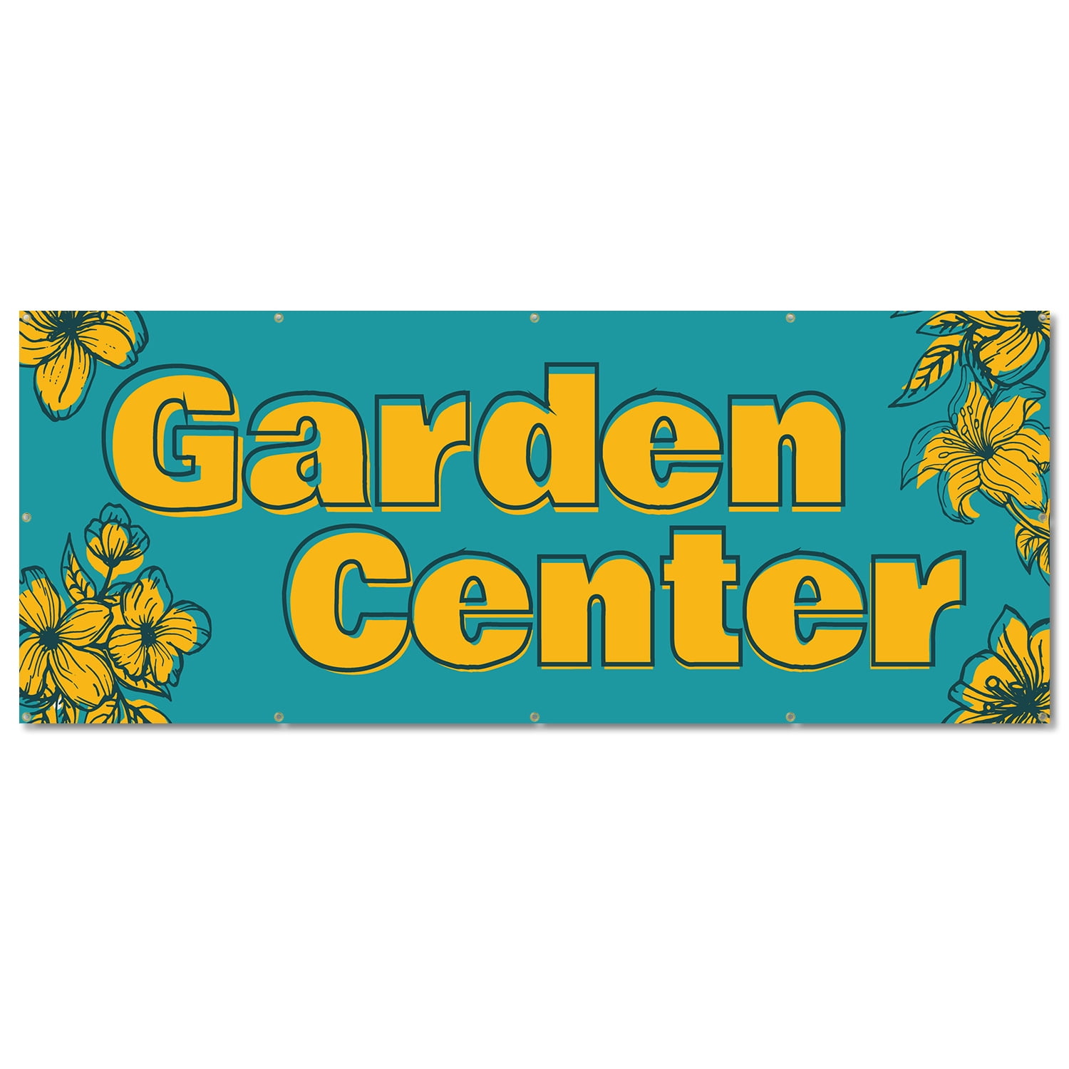 Garden Center | 48" X 120" Banner | Outdoor Vinyl Sign With Grommets ...