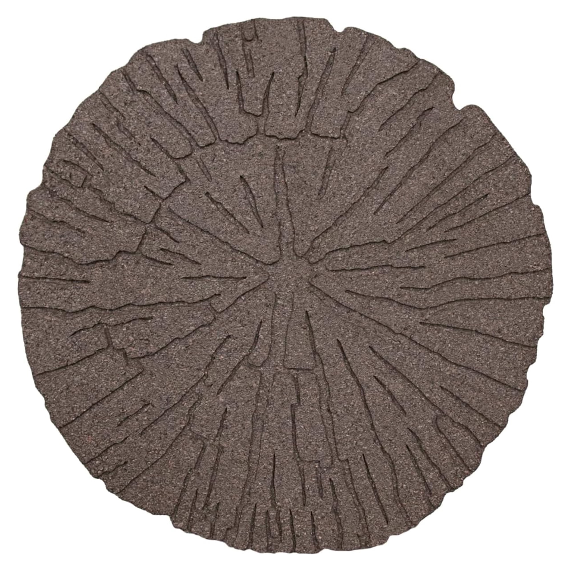 TierraVerde 4 Pack 18" x 18" Cracked Log Round Decorative Stepping ...