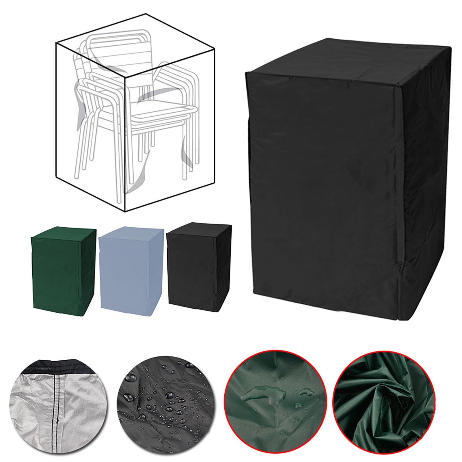 Garden Chair Cover,Weatherproof Stacking Chairs Cover, Outdoor ...