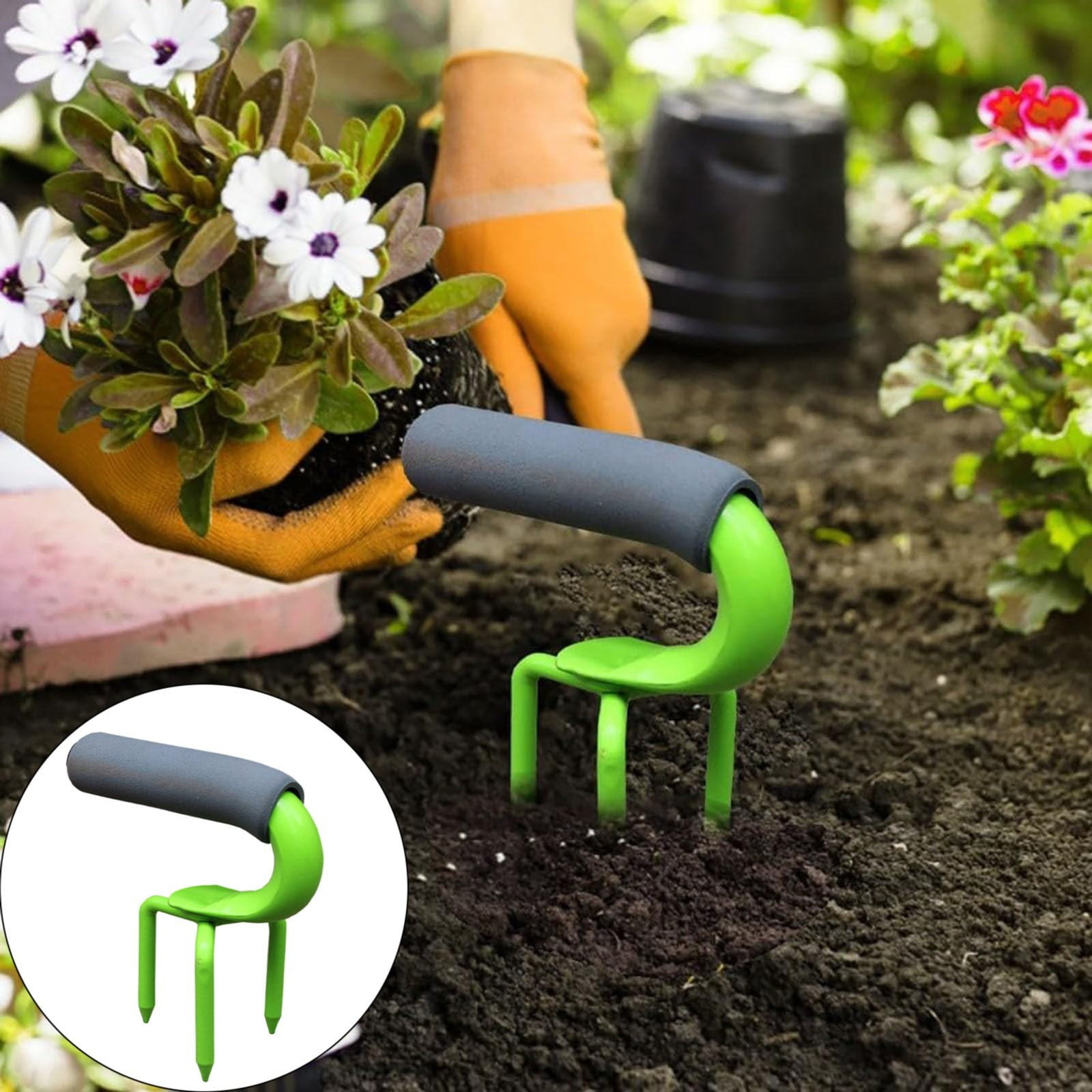 Garden Claw, 1 Pc Hand Cultivator, Soil Loosening Tool, 3 Tine Claw ...