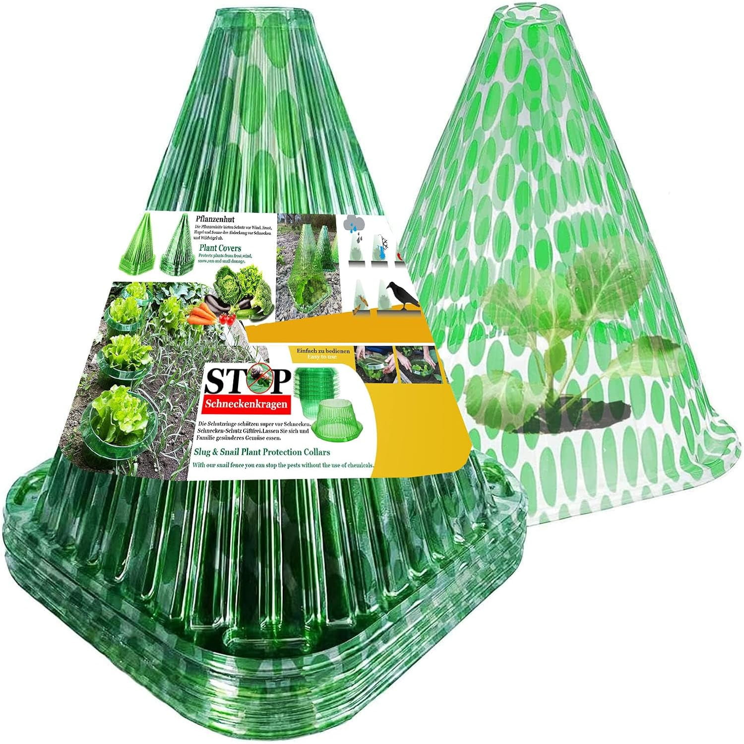 Garden Cloches,20 Pack Reusable Plant Bell Cover,Bell Jar Cloches for ...