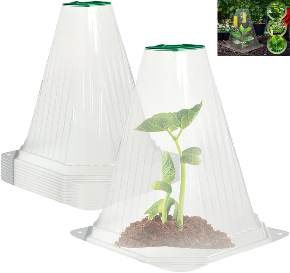 Garden Cloches for Plants, 2025 Upgraded Reusable Bell Plant Covers ...