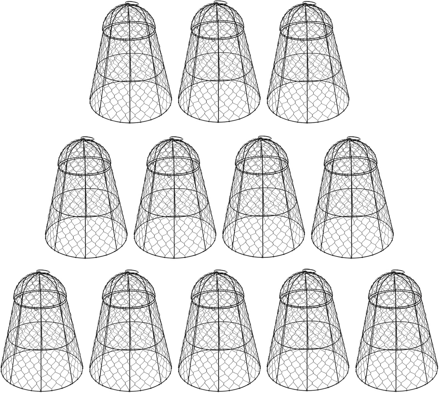 Garden Cloches for Plants - Set of 12 Chicken Wire Plant Cages and ...