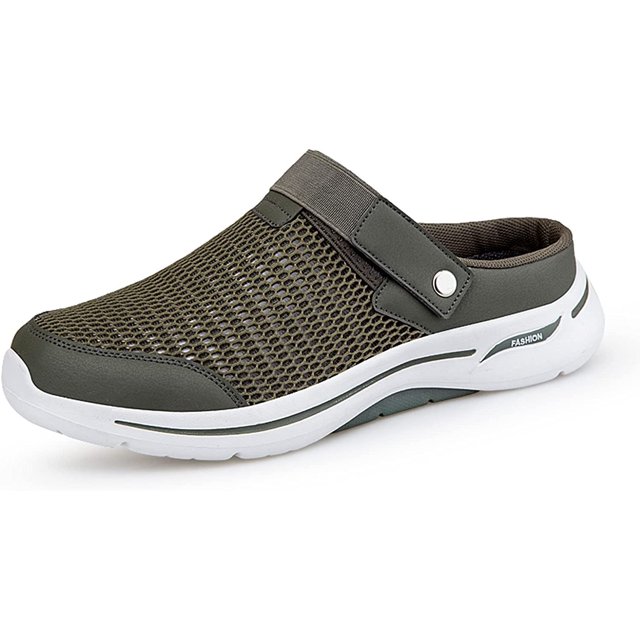 Garden Clogs Mens Womens Mesh Slipper Sandals Slip on Home Shoes ...