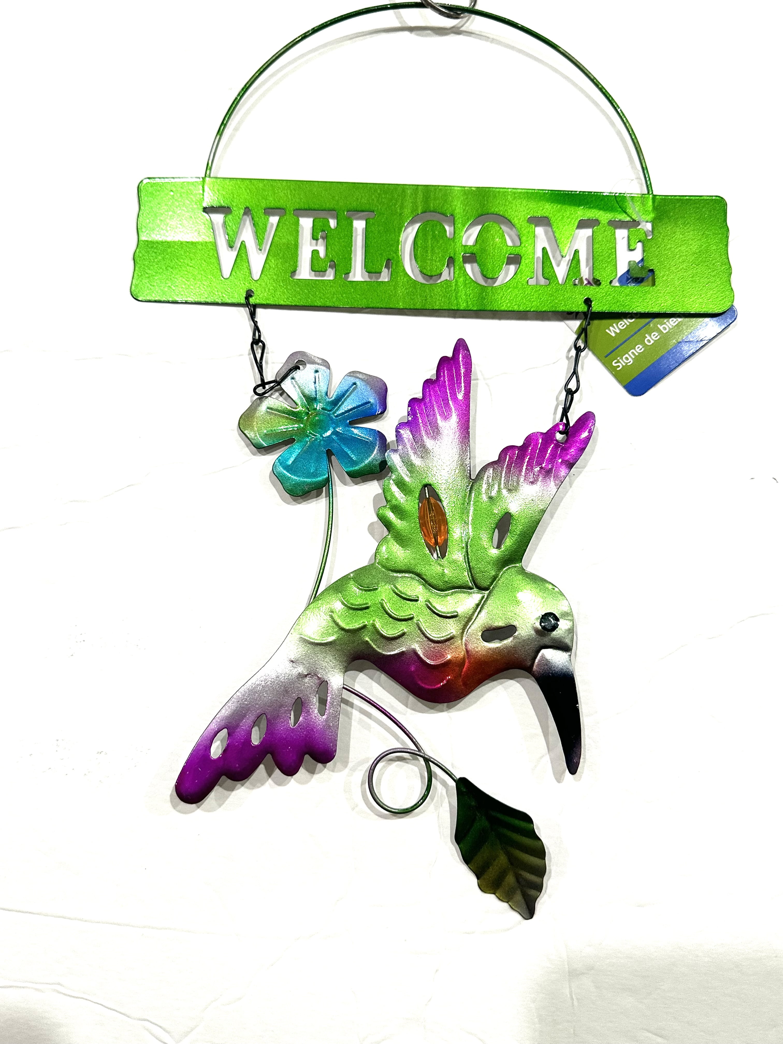 Garden Collection Hummingbird Welcome Sign - Walmart.com