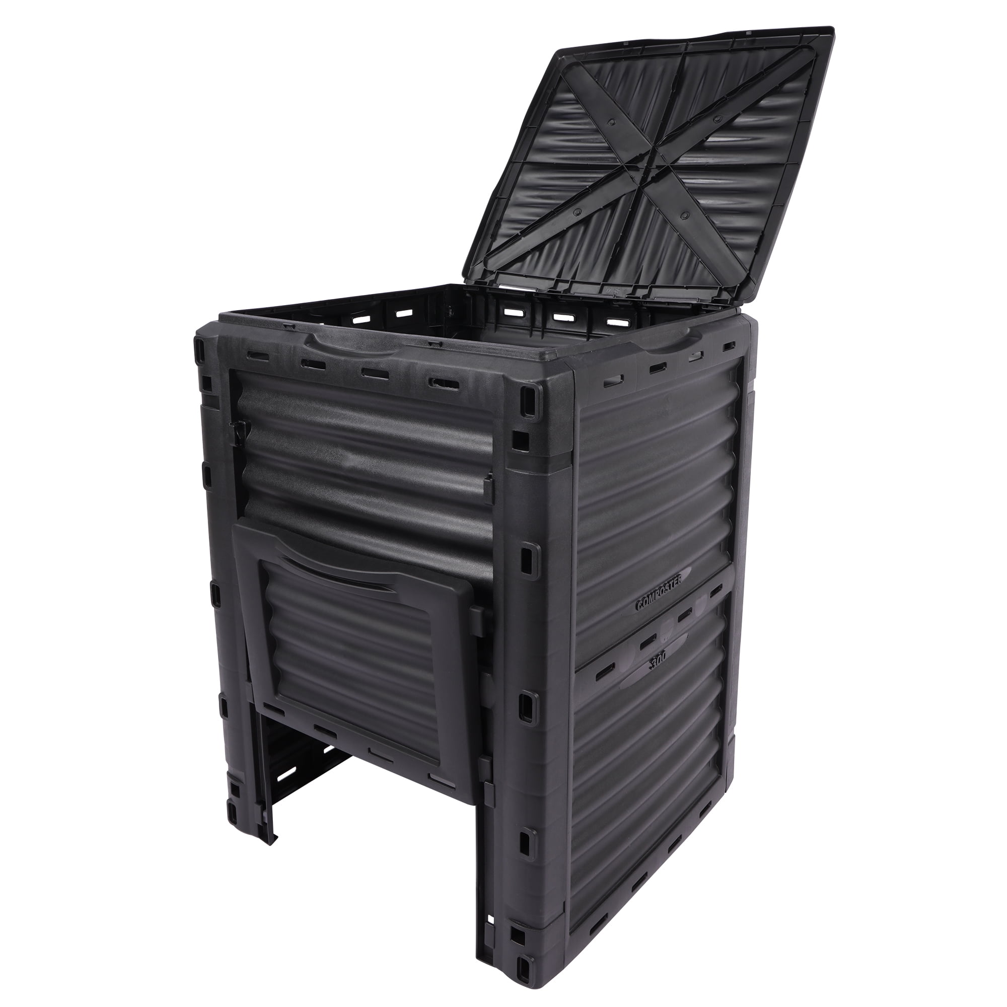 Garden Compost Bin 80 Gallon(300 L) Large Compost Bin Aerating Outdoor ...