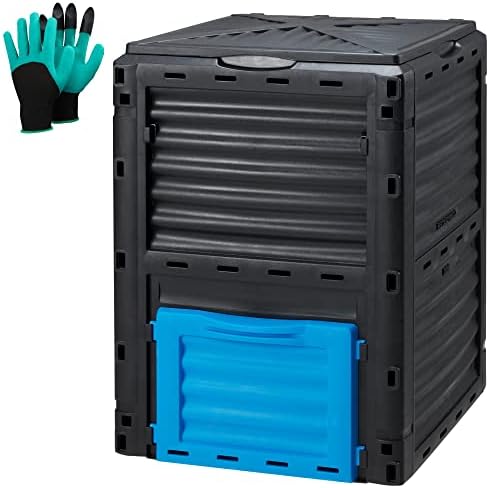 Garden Compost Bin 80 Gallon (300L) Large, Outdoor Composter from PP ...