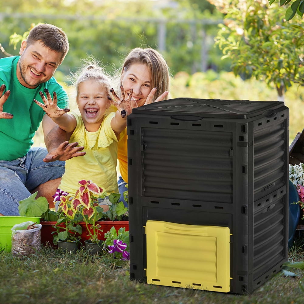 Garden Compost Bin from -80 Gallon(300 L) Large Compost Bin Aerating ...