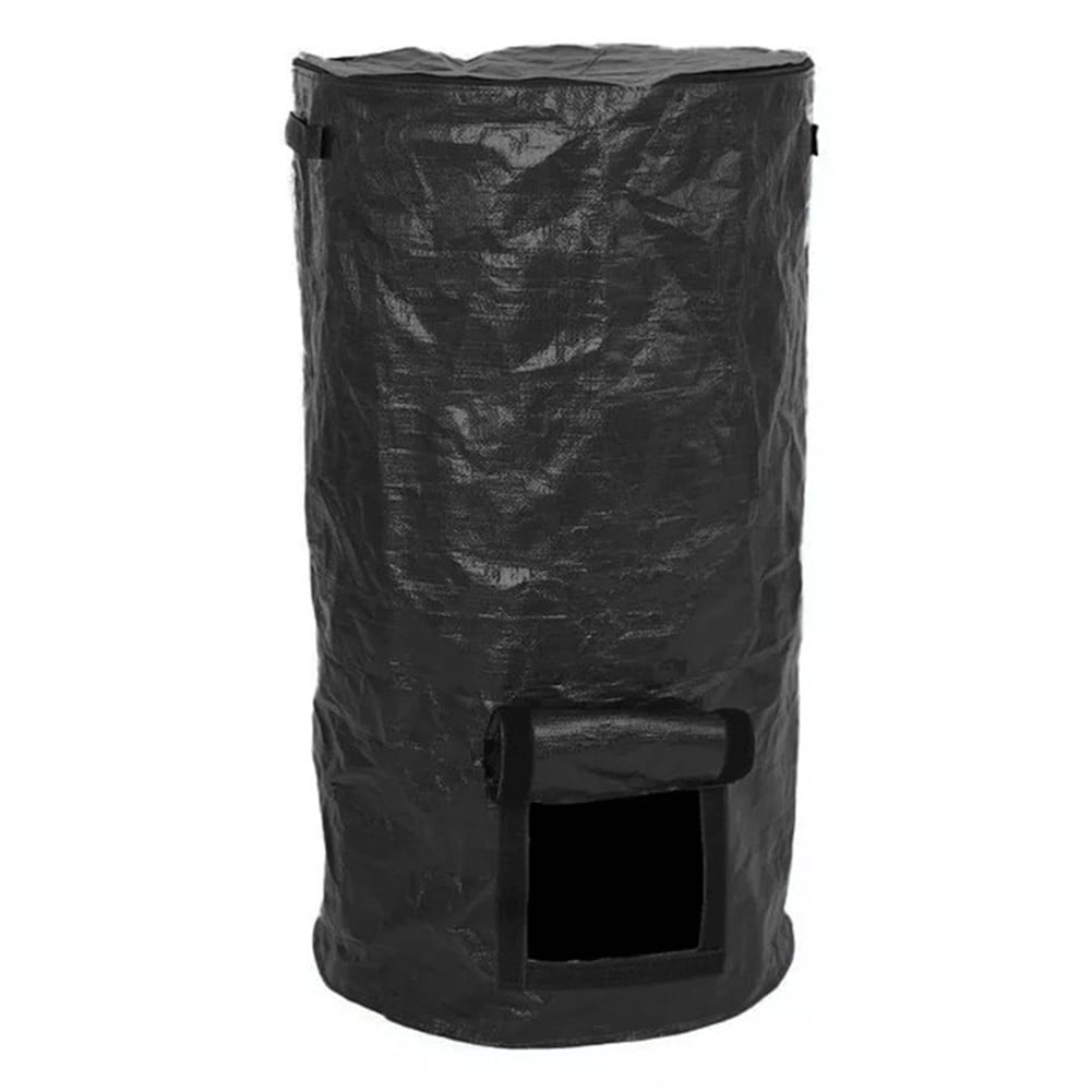 Garden Compost Bin with Lid - Reusable Waste Disposal Bag for Outdoors ...