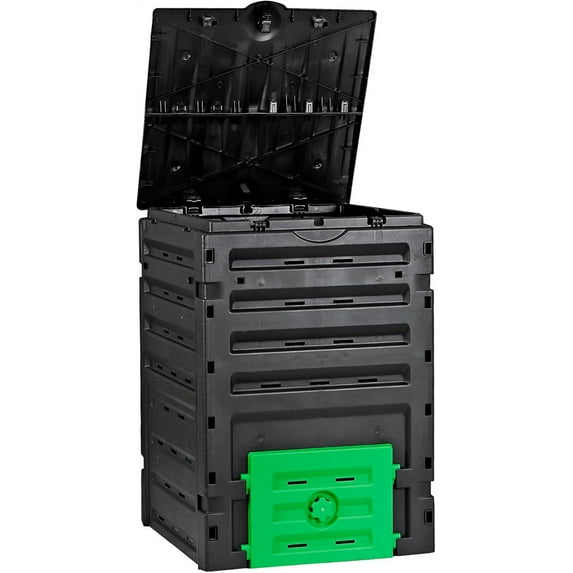 Garden Composter Bin 80/120 Gallon- Large Capacity Outdoor Compost Bin ...
