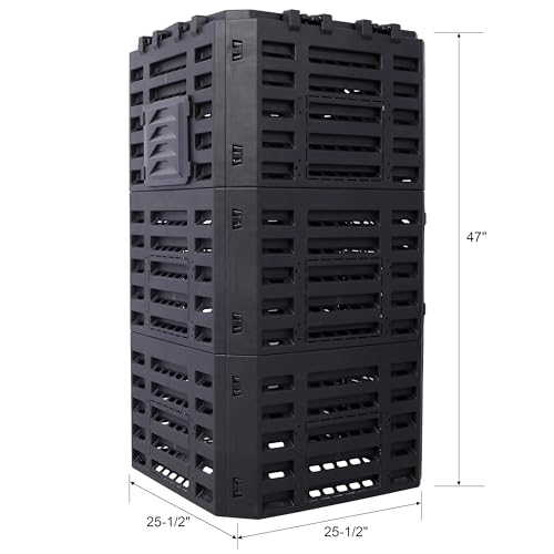 Garden Composter Bin, Lightweight Large Compost Bin, Outdoor Compost ...