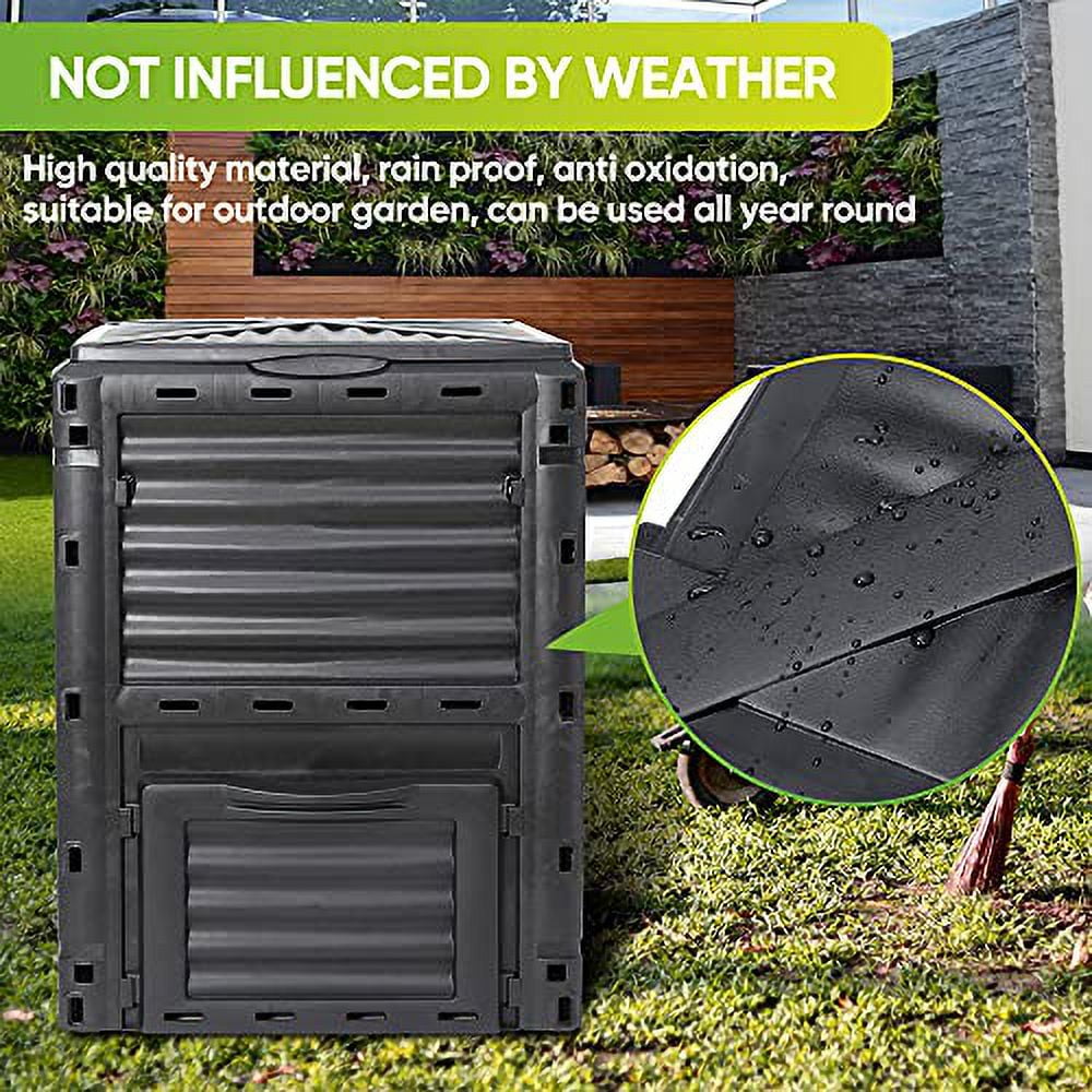 Garden Composter Bin Outdoor 80 Gallon(300L), Compost Container W/Easy ...