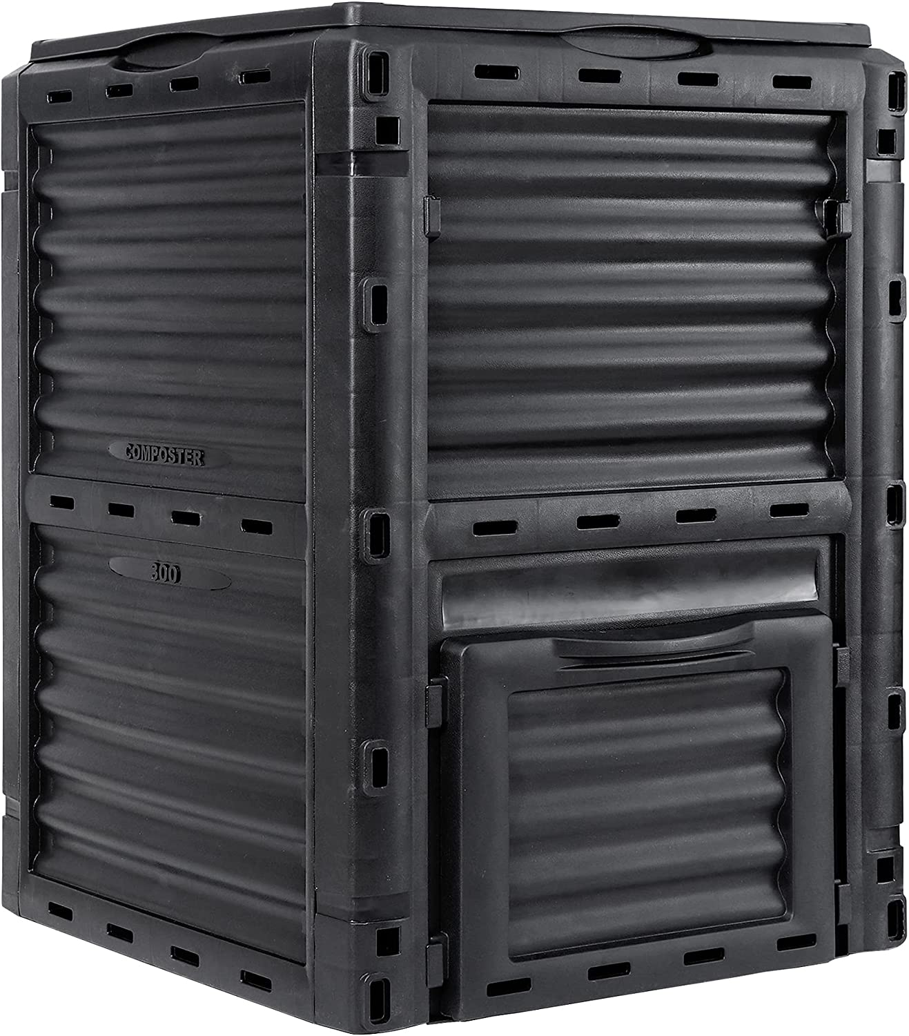 Garden Composter Bin Outdoor 80 Gallon(300L), Compost Container W/Easy ...