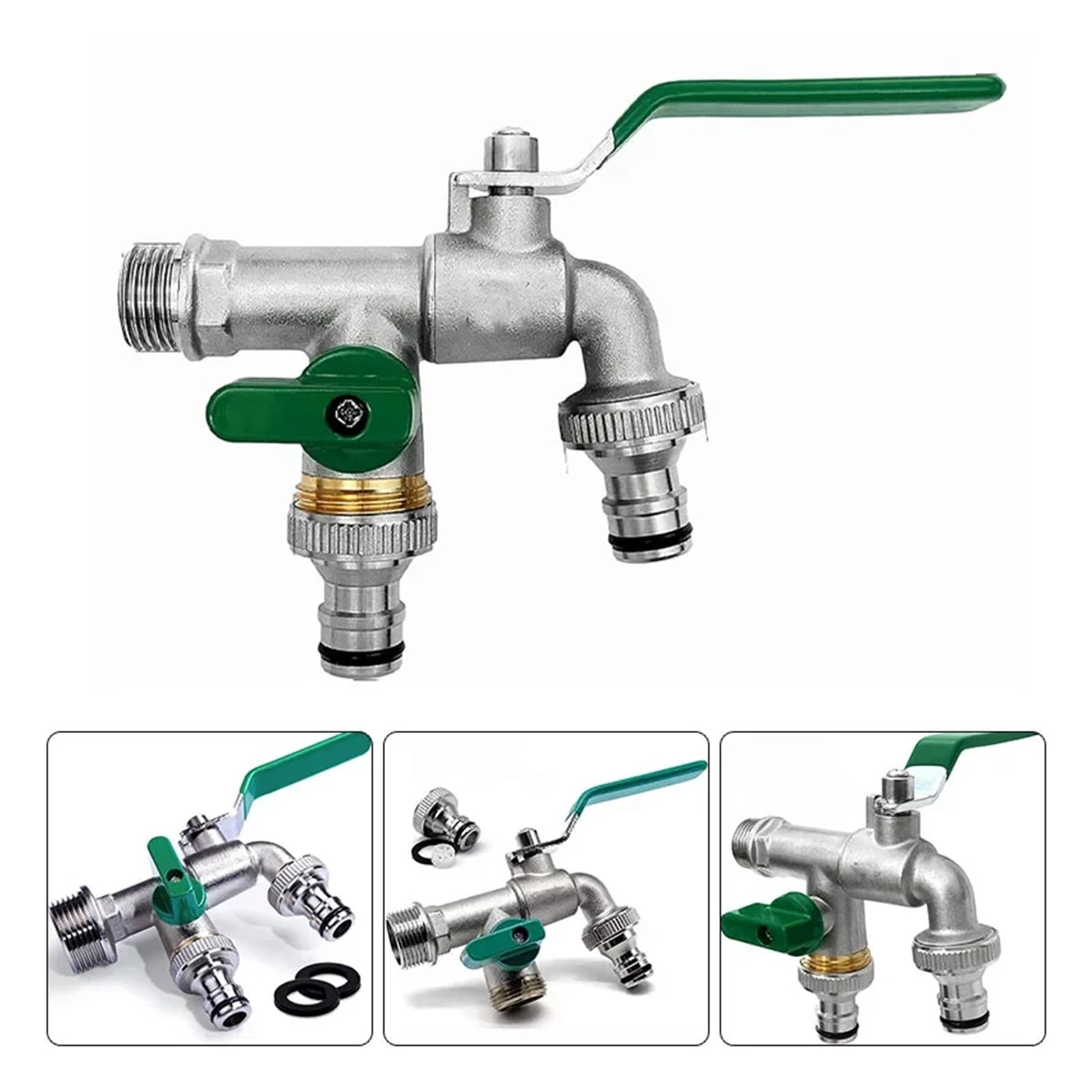 Garden Connecter Tap Lever Type Faucet Green Handle Ball Valve One in ...
