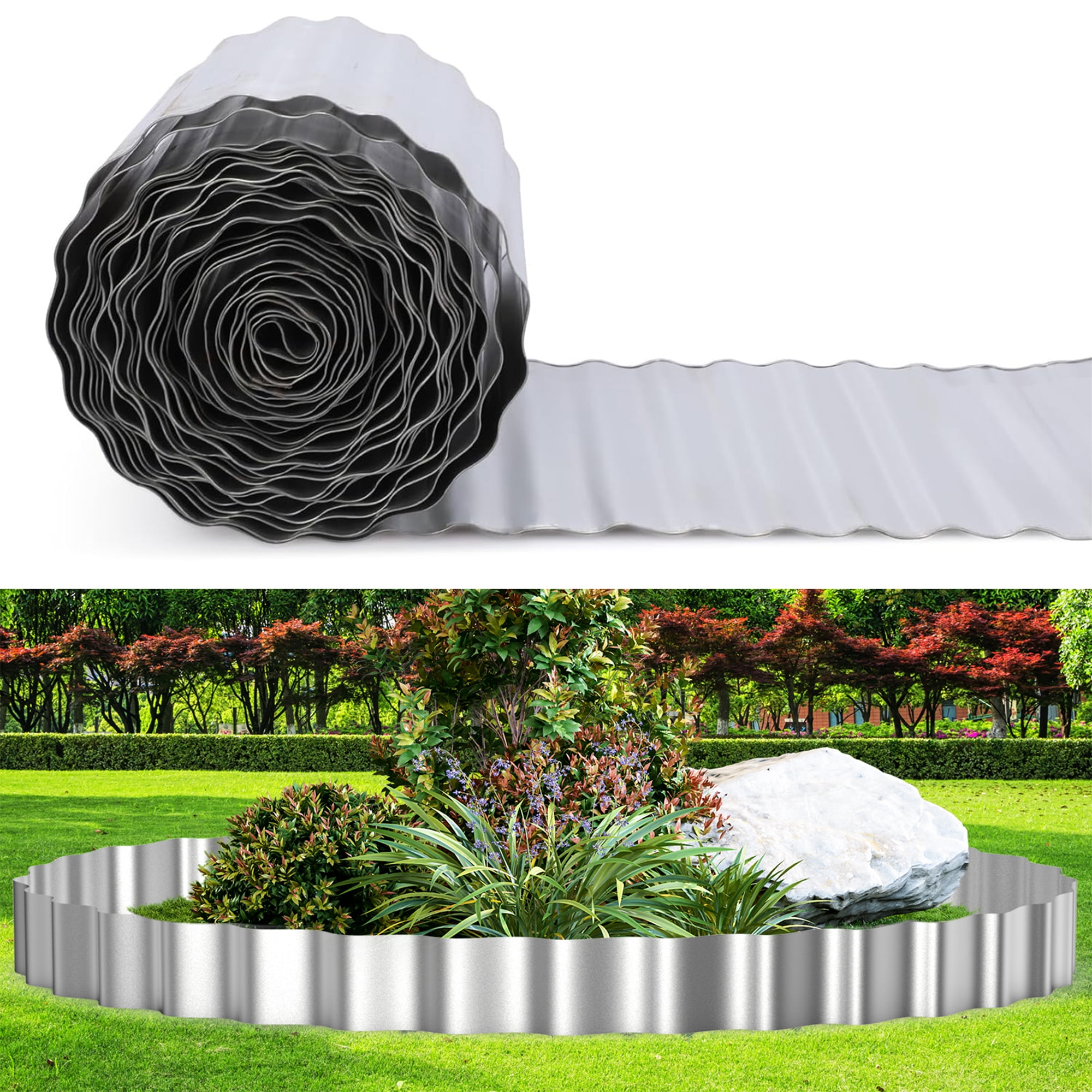 Garden Corrugated Metal Landscape Edging 6 X 20 Sturdy Galvanized