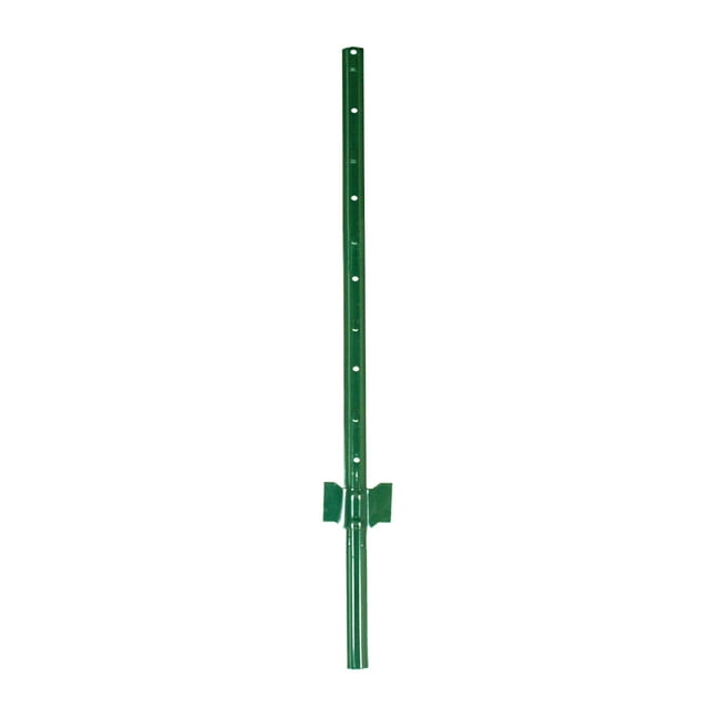 Garden Craft 4ft Green Powder Coated Metal Ground Steel Fence Post ...