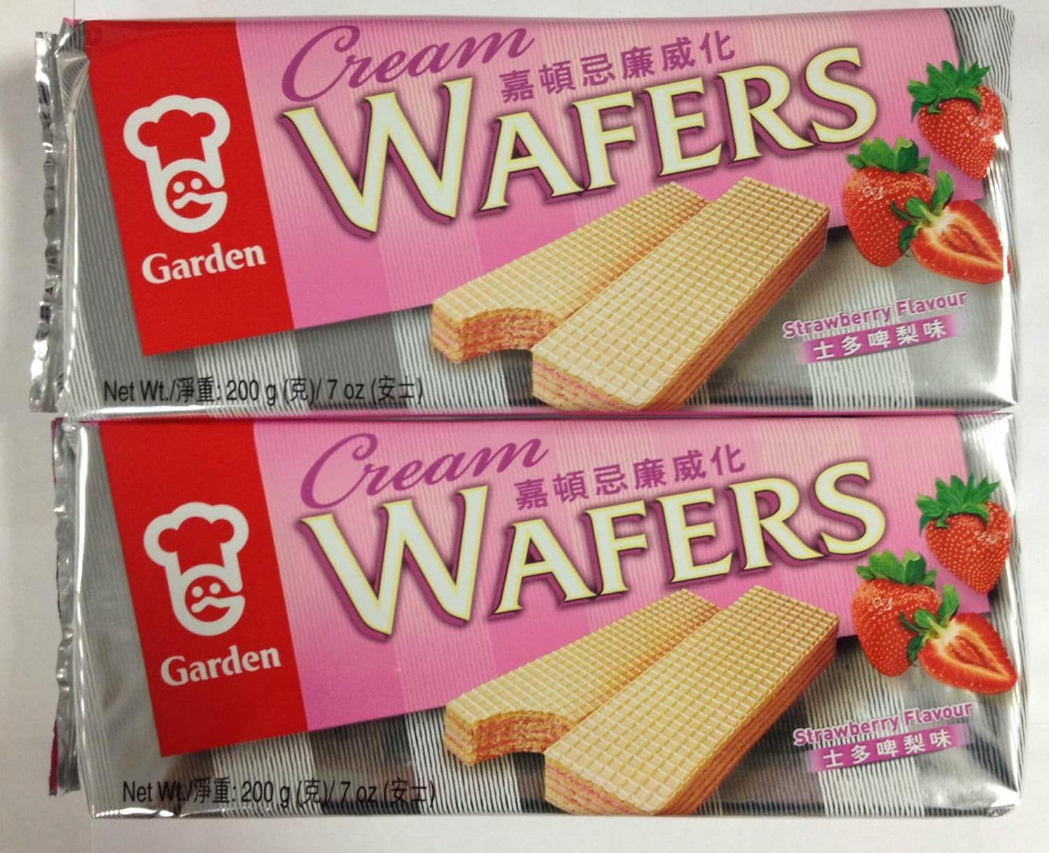 Garden Cream Wafers Strawberry Flavor - 7 Oz (Pack Of 2) - Walmart.com