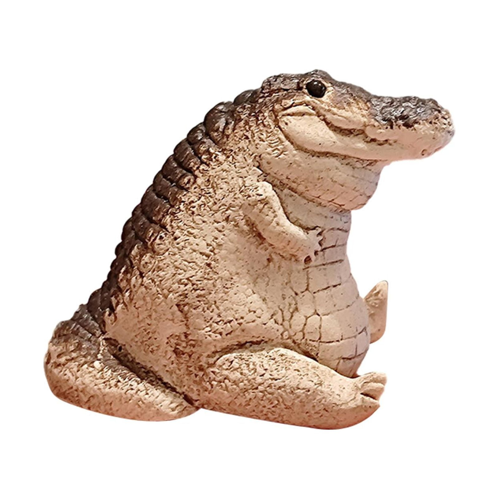 Garden Crocodile Statue Creative Animal Sculpture for Lawn Courtyard ...