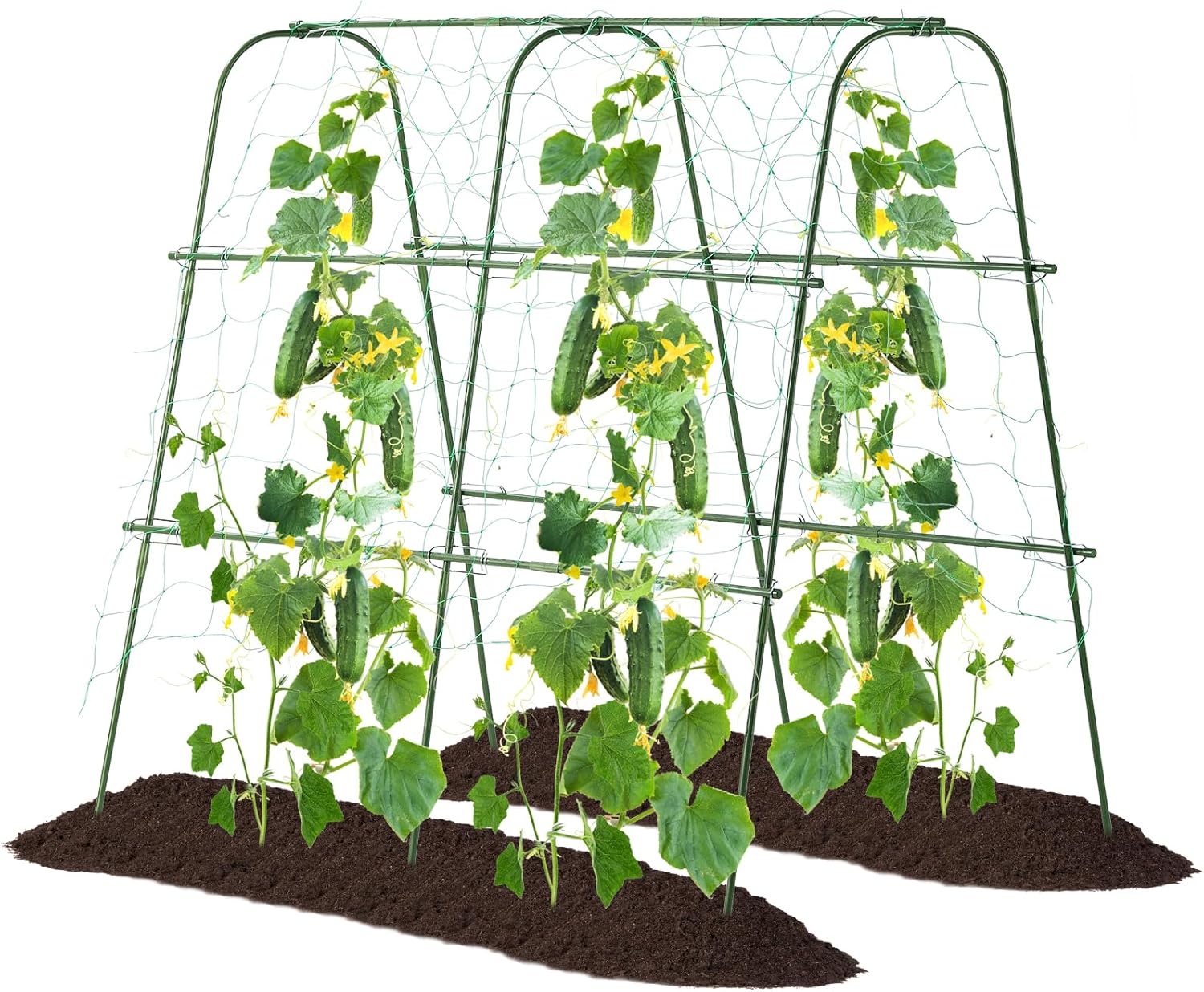 Garden Cucumber Trellis for Climbing Plants Outdoor, 48x48inch U-Shape ...