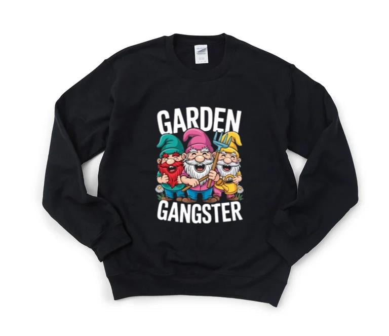 Garden Cute Gnomes Funny Meme Yard Lawn Gnome Decoration Sweatshirt ...