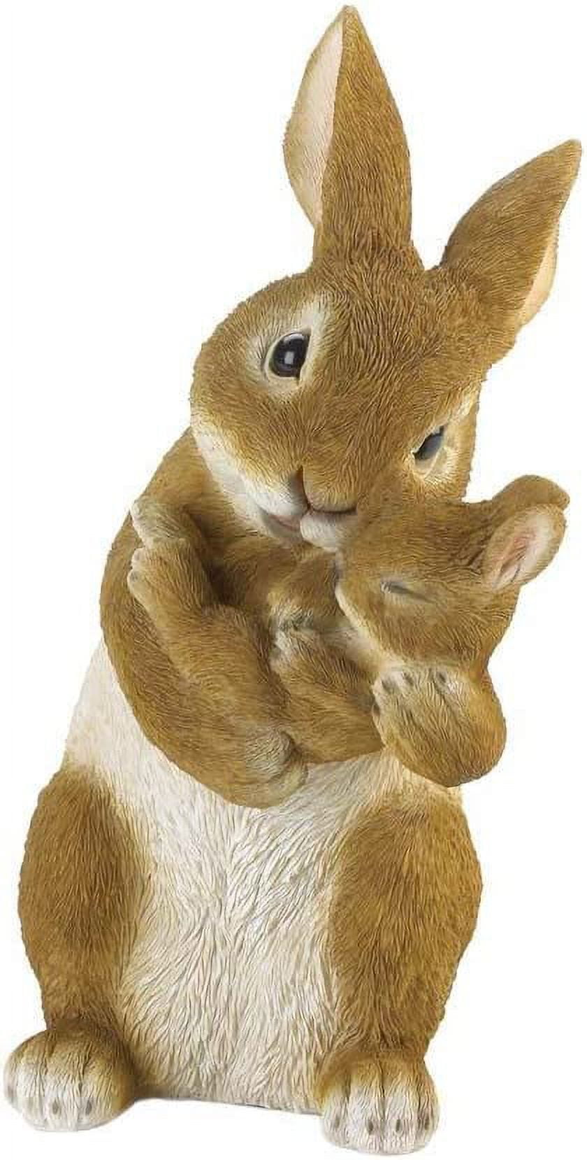 Tolbsplace Garden Decor Garden Bunny Figurine Baby Rabbit W Mom Outdoor ...