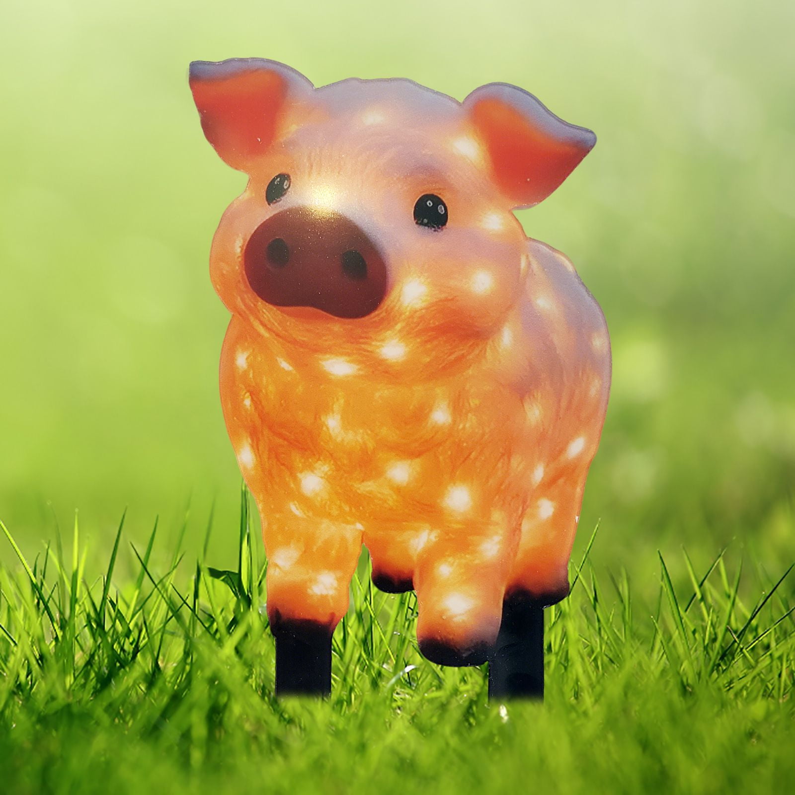 Garden Decor for Outside Plastic Pig Decoration Patio Lawn Sun Catcher ...