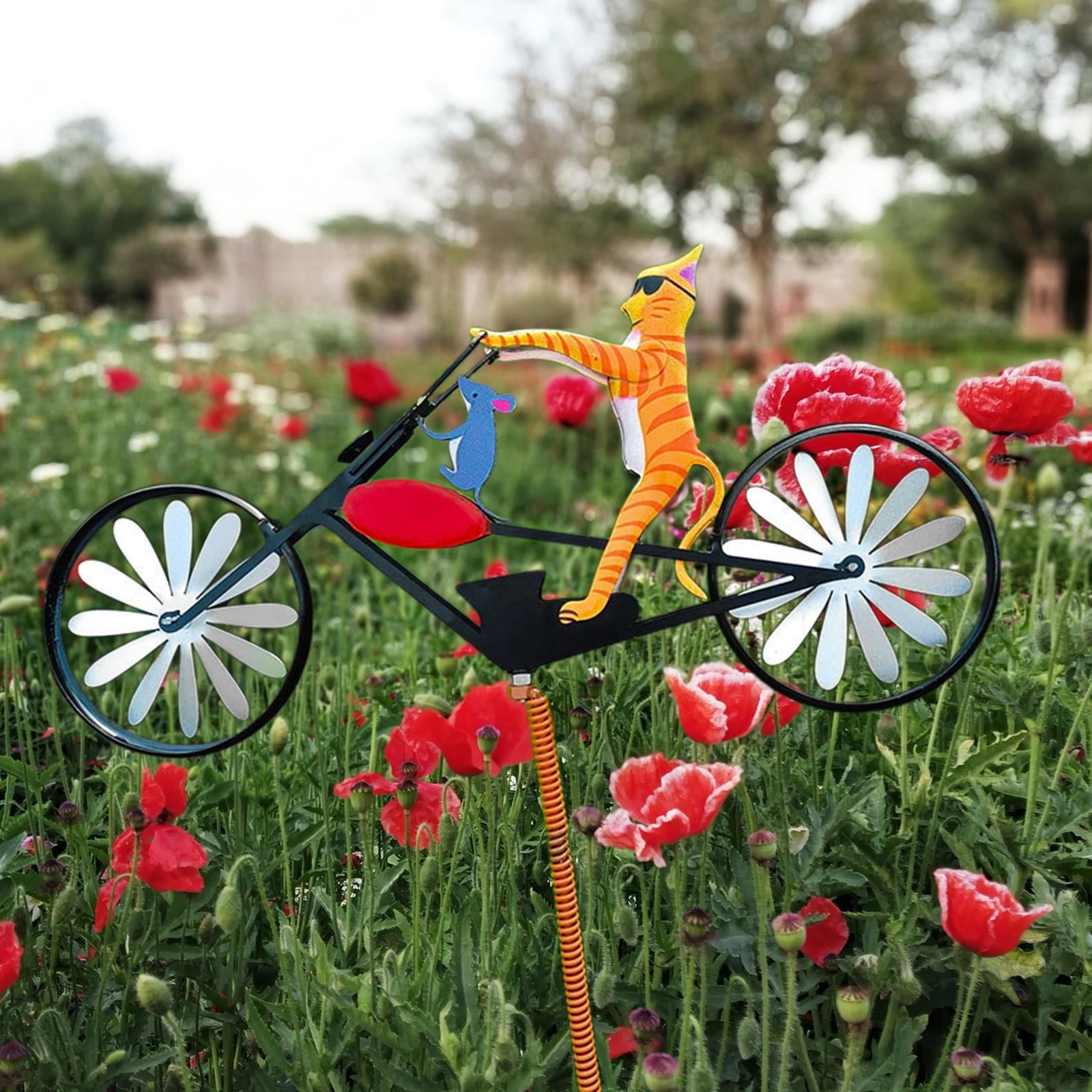 Garden Decor Pinwheel Statue Iron Wind Mill for Outdoor Backyard ...
