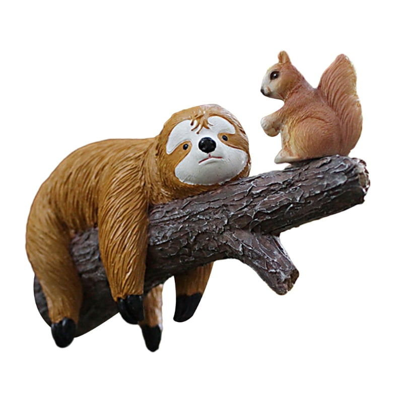 Garden Decor Sloths Squirrel Gardening Tree Ornament Outdoor Figurines ...