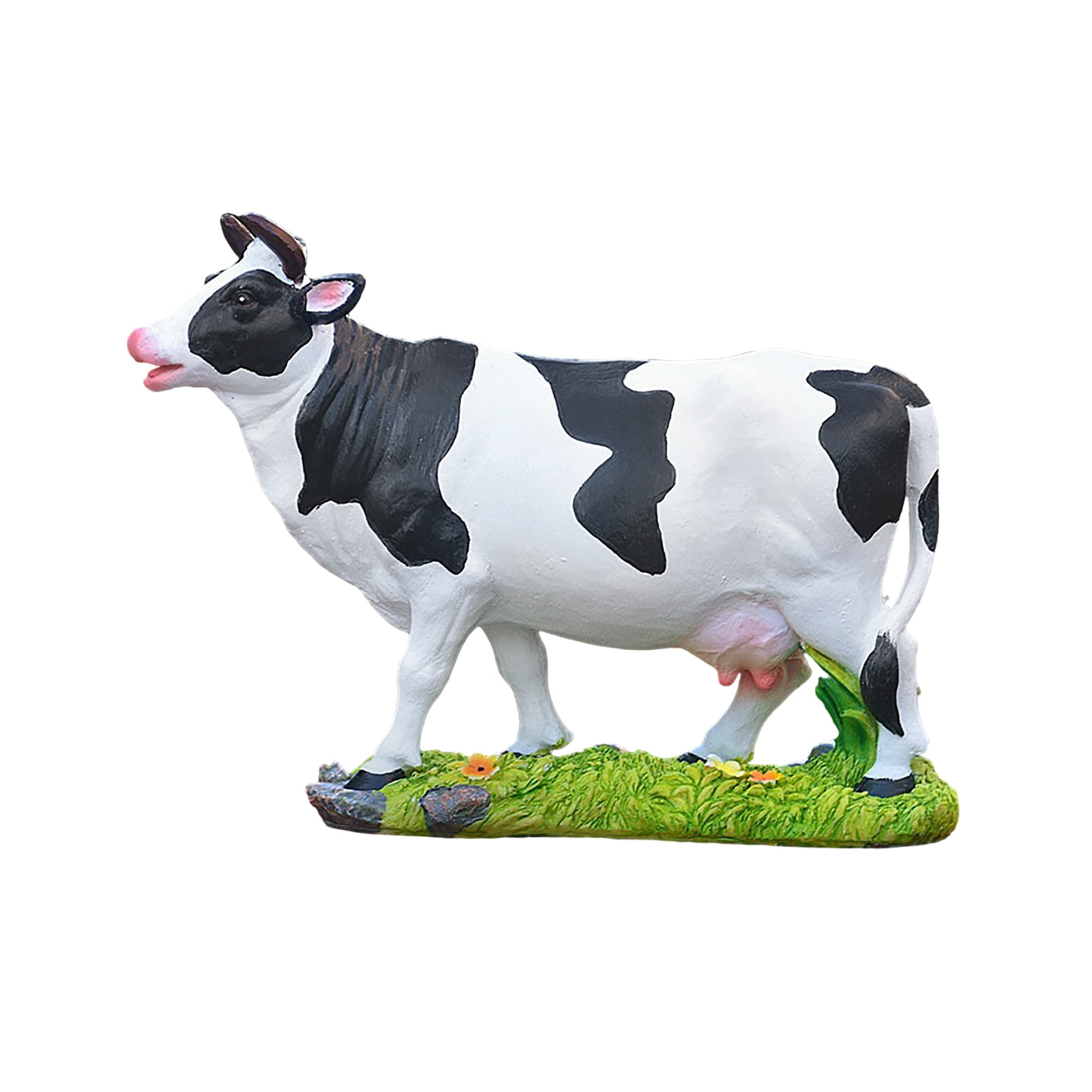 Garden Decor Statues Outdoor Animals Figures Statue Resin Miniature Cow ...