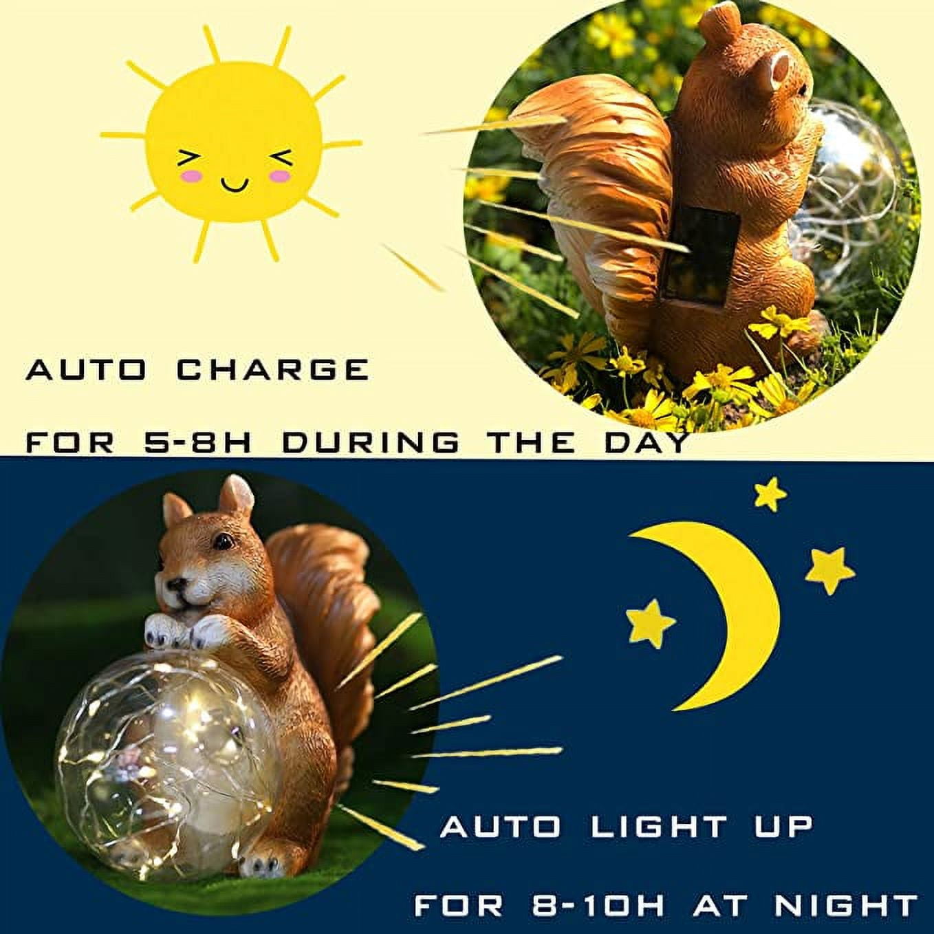 Garden Decor for Outside Statues with Solar LED Light - Outdoor ...