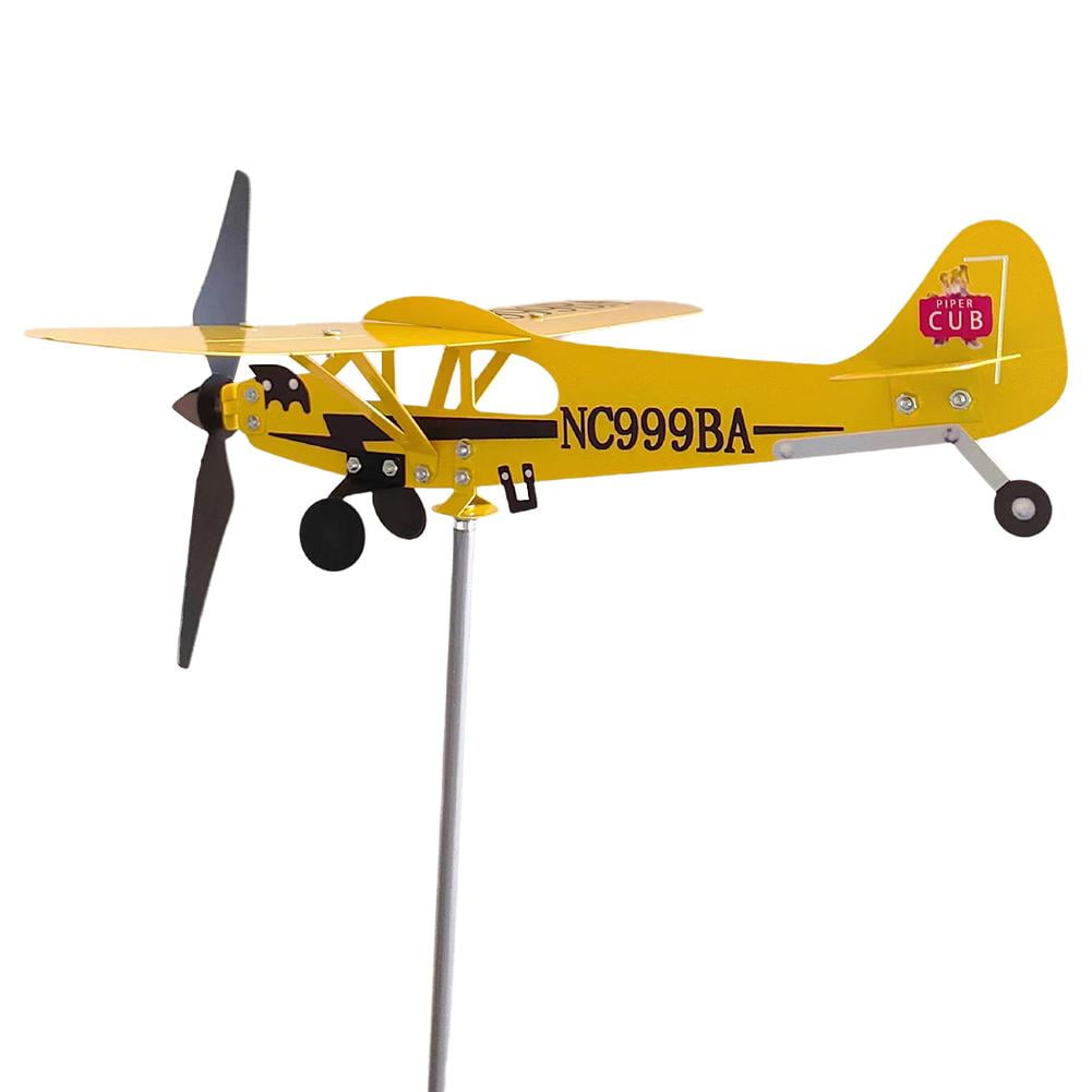 Garden Decoration Airplane Wind Spinner Metal Aircraft Windmill Outdoor ...