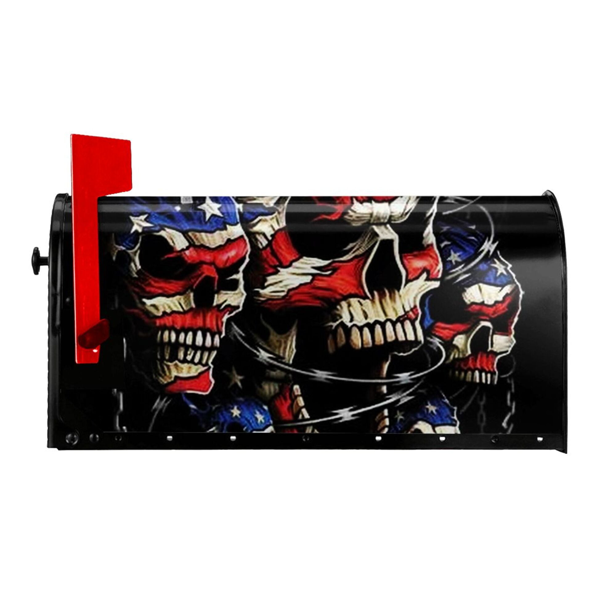 Garden Decoration America Flag Skull Skeleton Mailbox Covers Magnetic ...