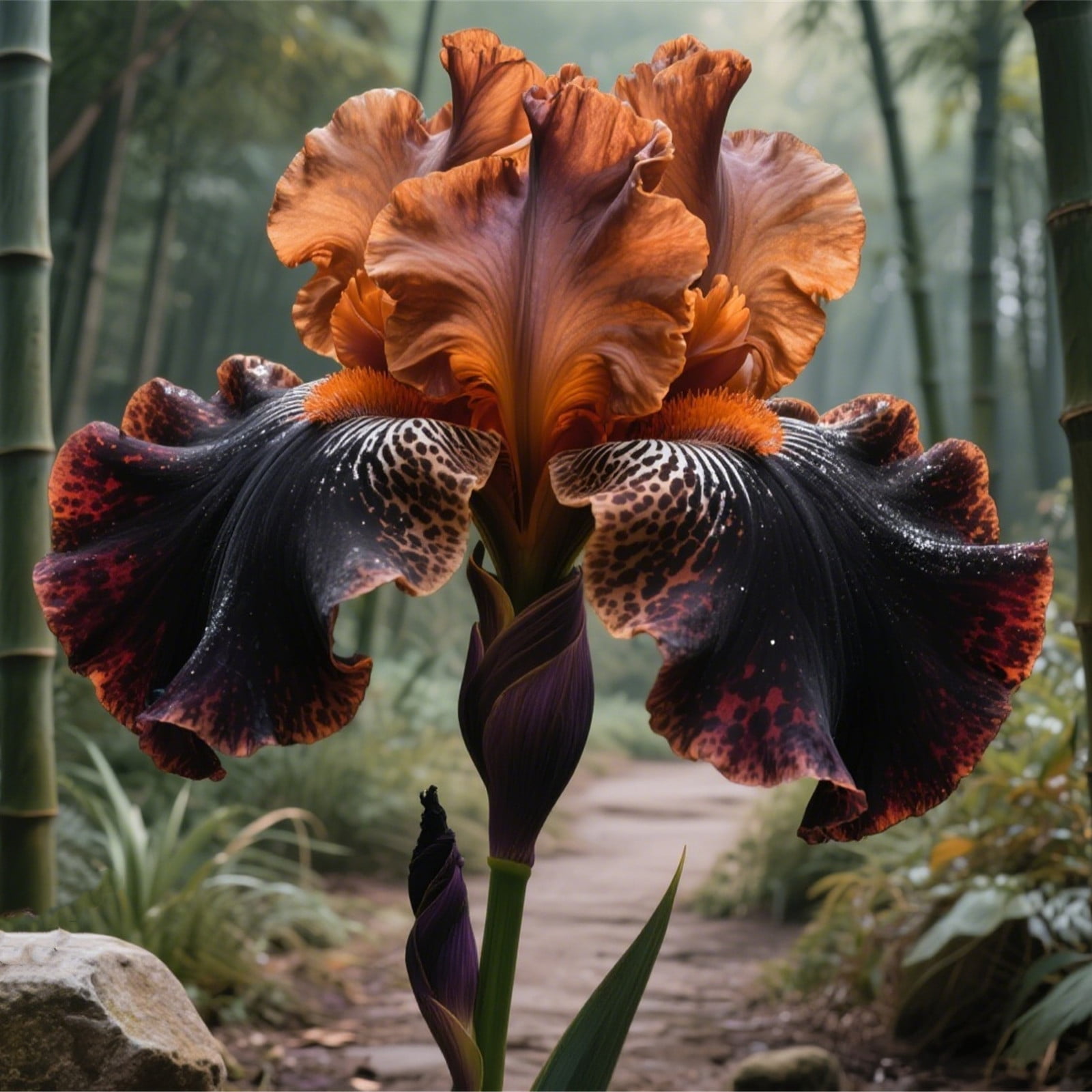 Garden Decoration [ Bearded Iris for planting ] Striking Bloom Year ...